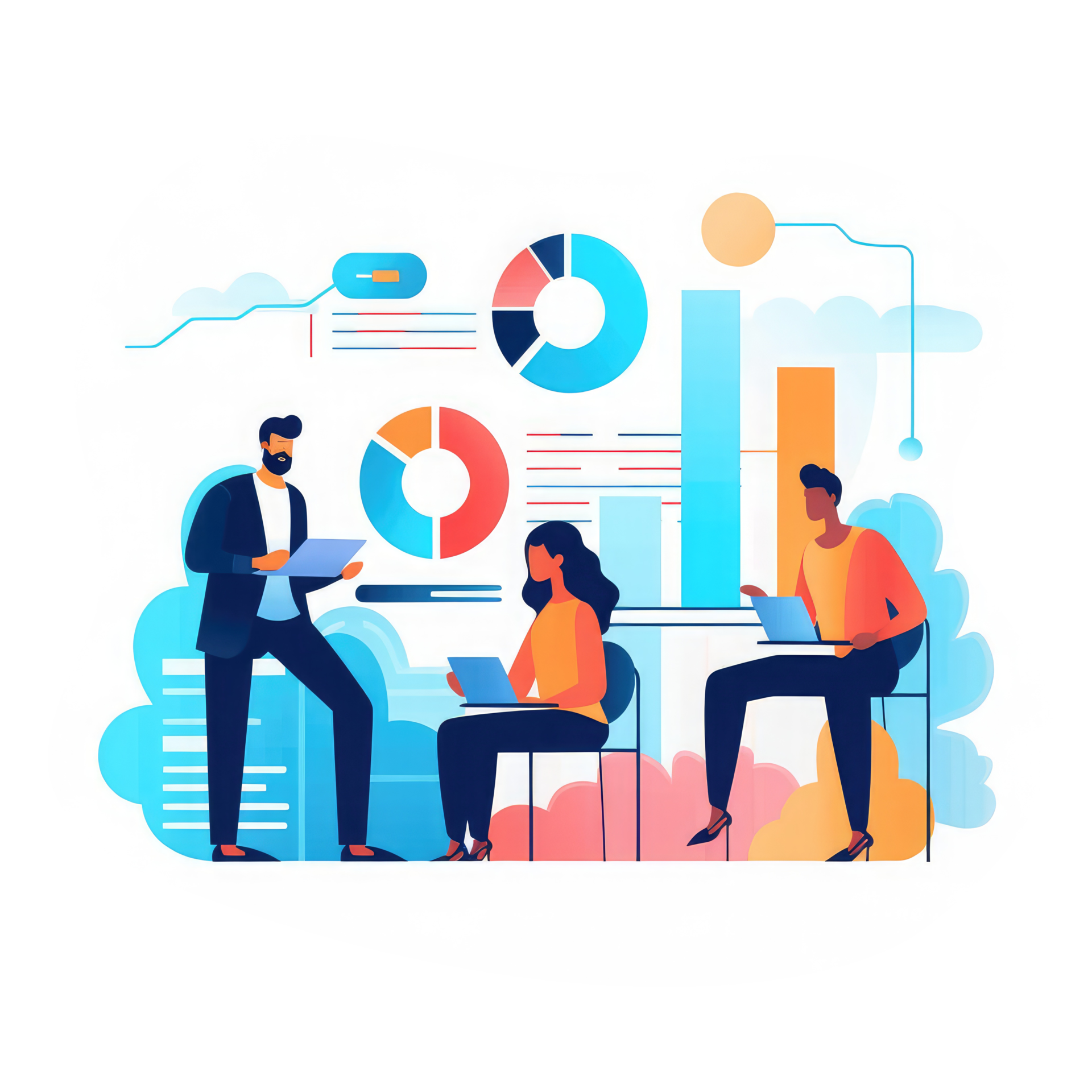 business team prepare data analytics . AI Generated 27853579 PNG business team prepare data analytics . AI Generated 27853579 PNG
