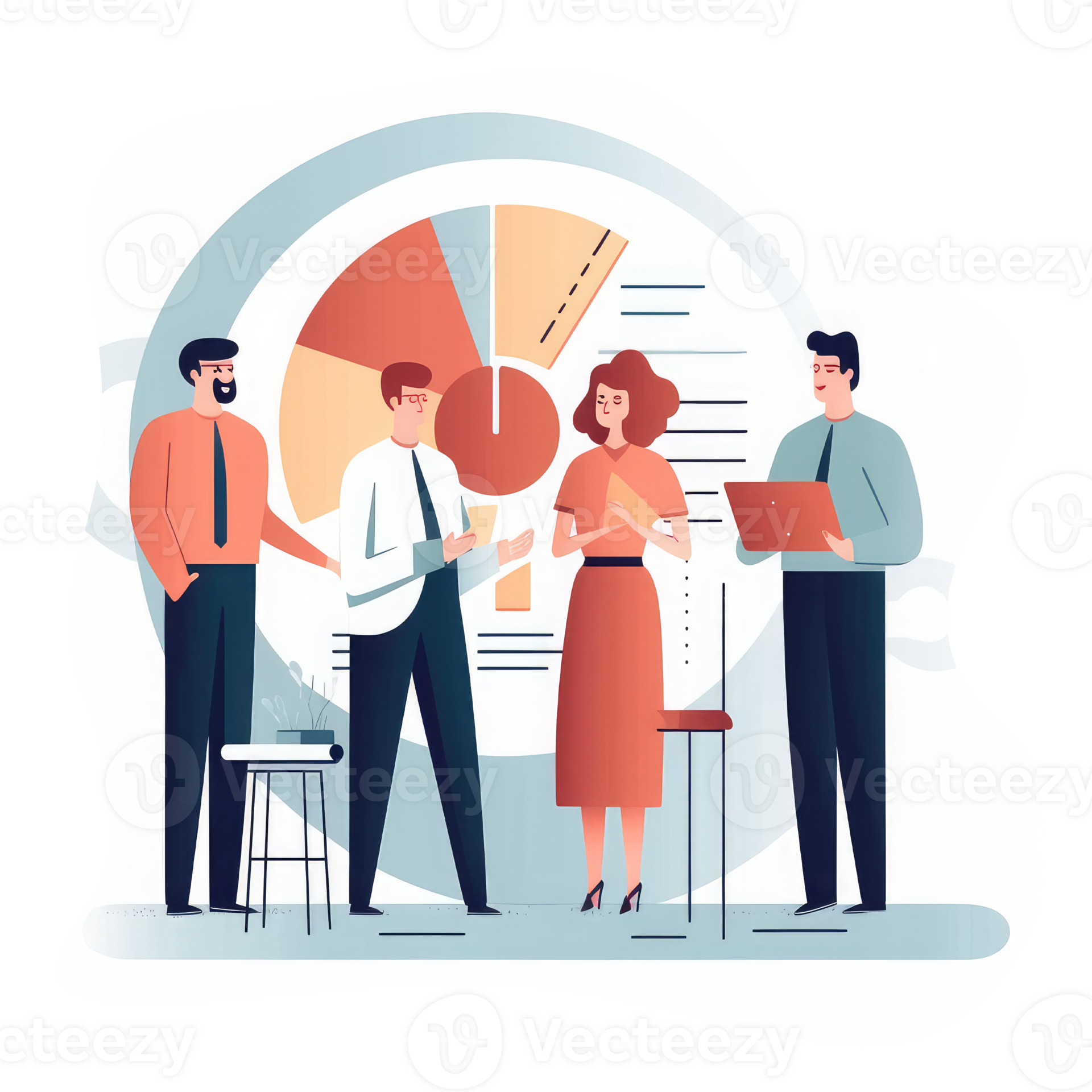 Business Team Preparing Data Analytics Presentation Ai Generated