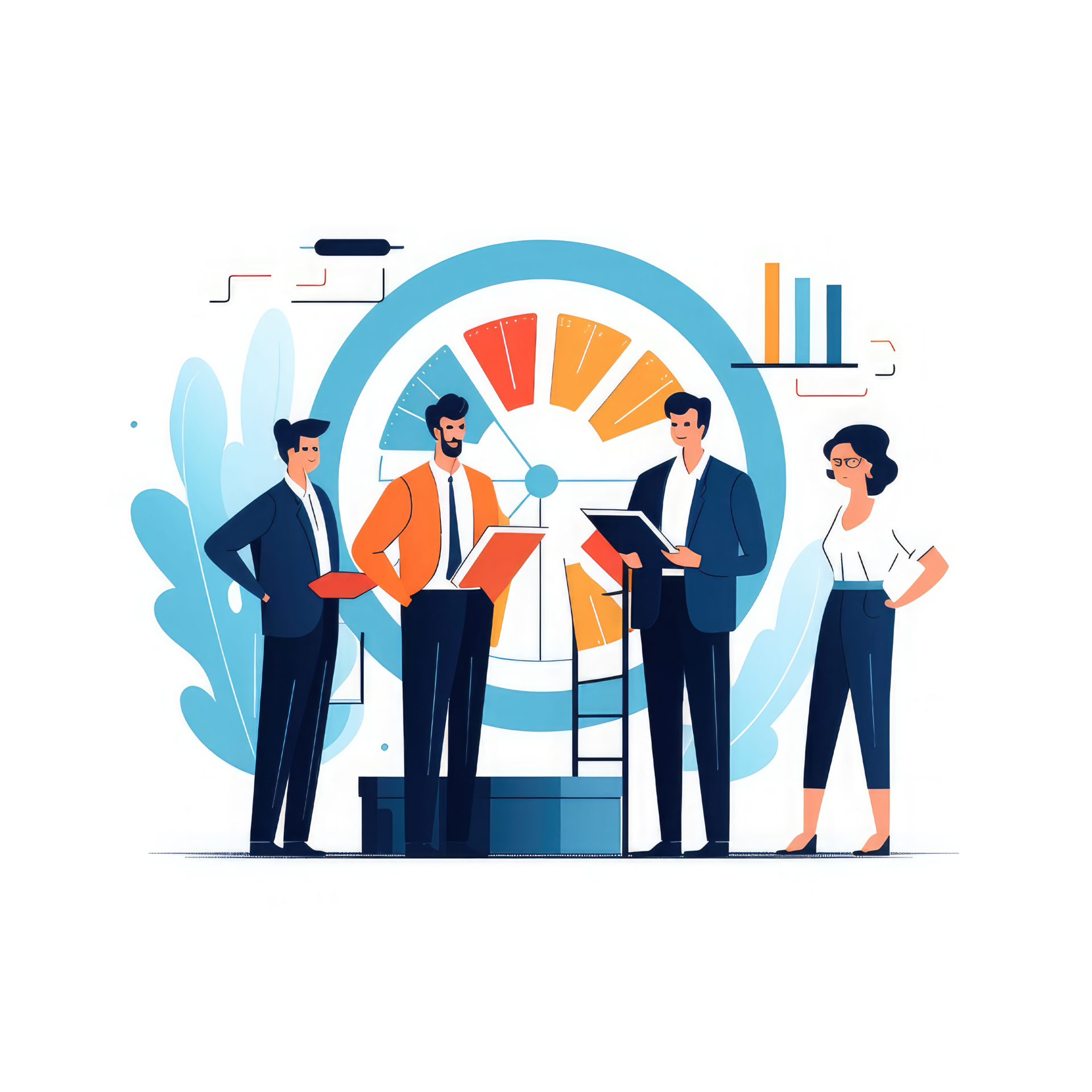 Business Team Preparing Data Analytics Presentation Ai Generated