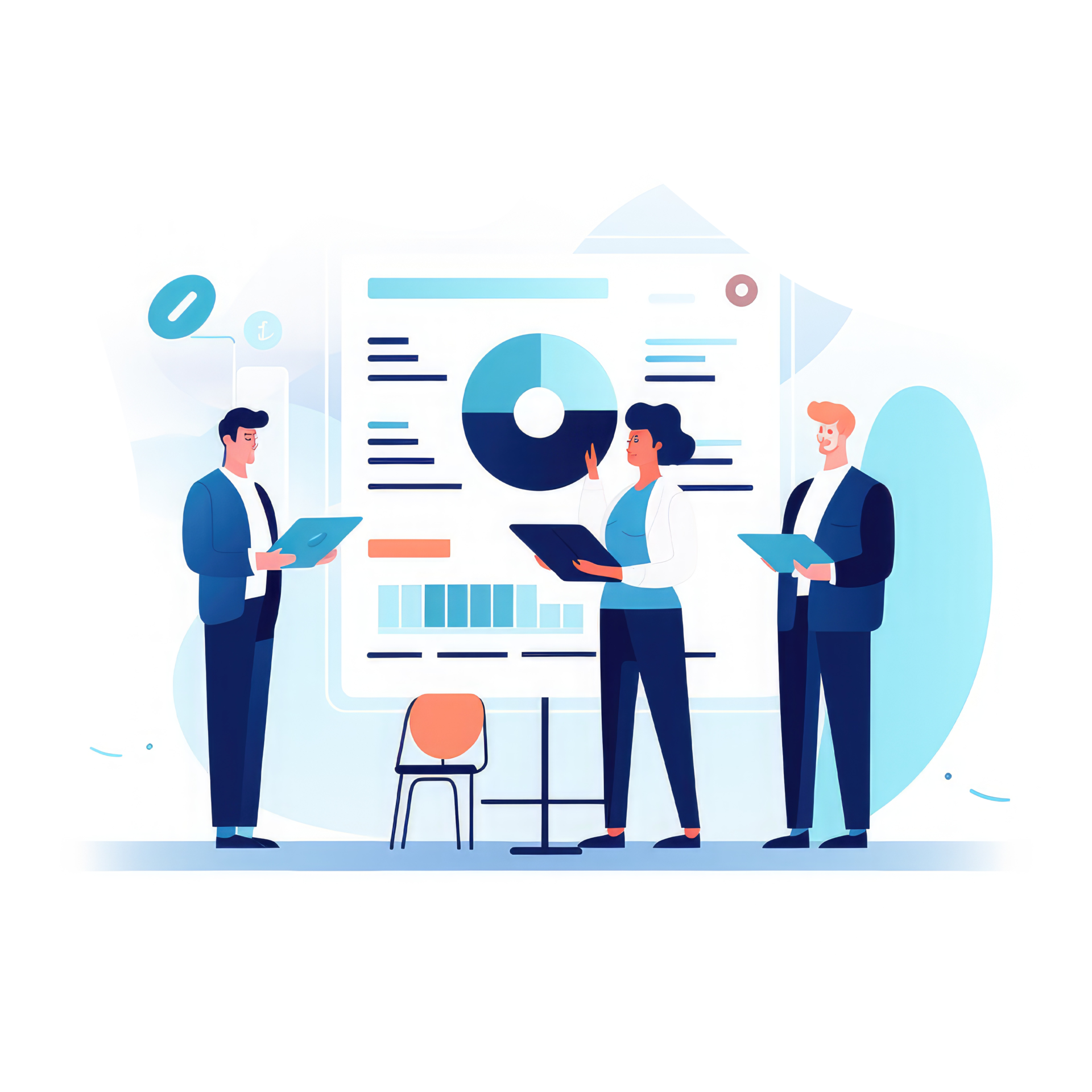 Business Team Preparing Data Analytics Presentation Ai Generated