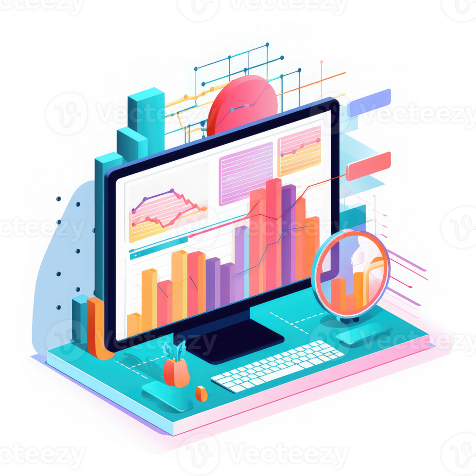 computer screen with graphs and charts showing positive results . AI ...