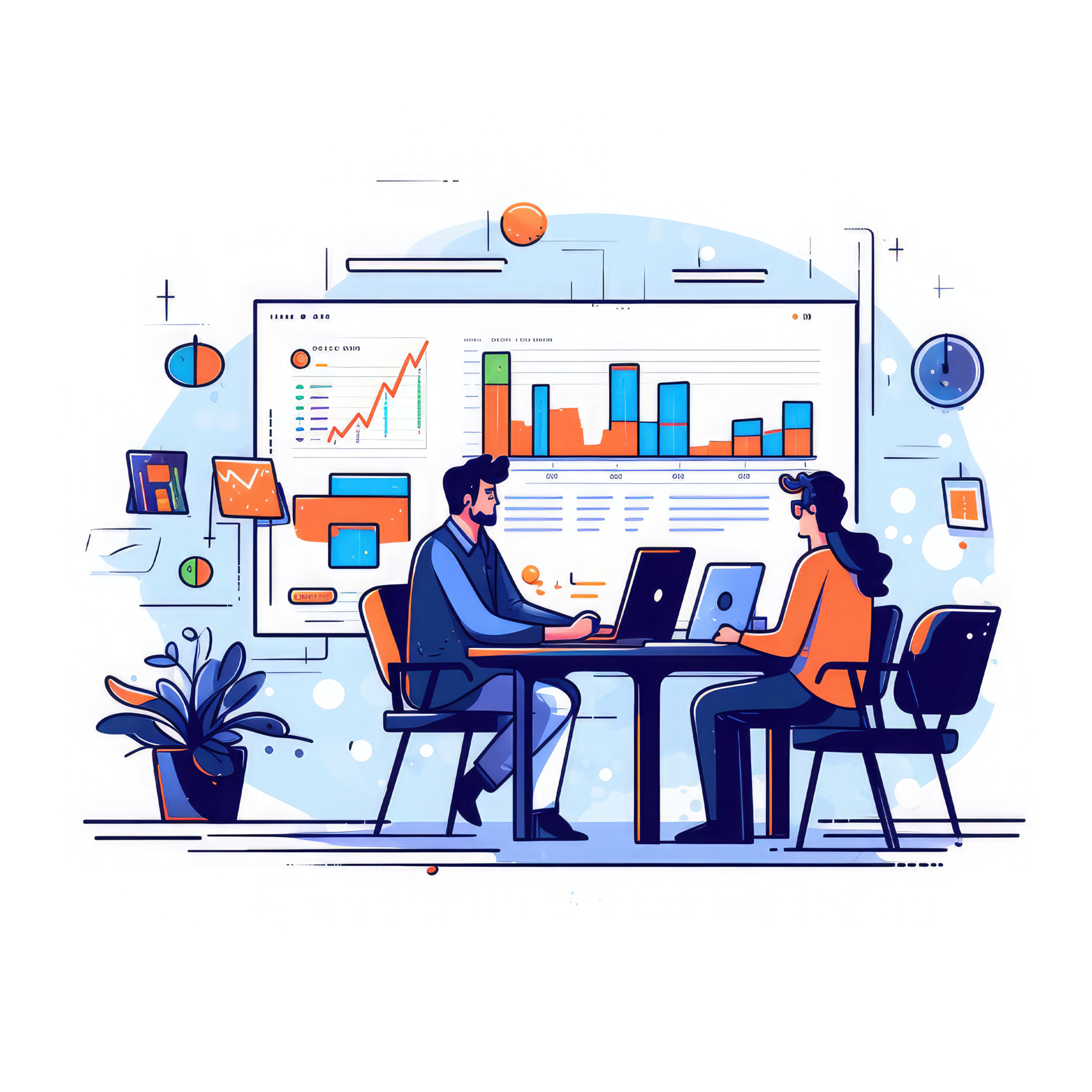 conversation programming data analysis whiteboard chart computer smart ...