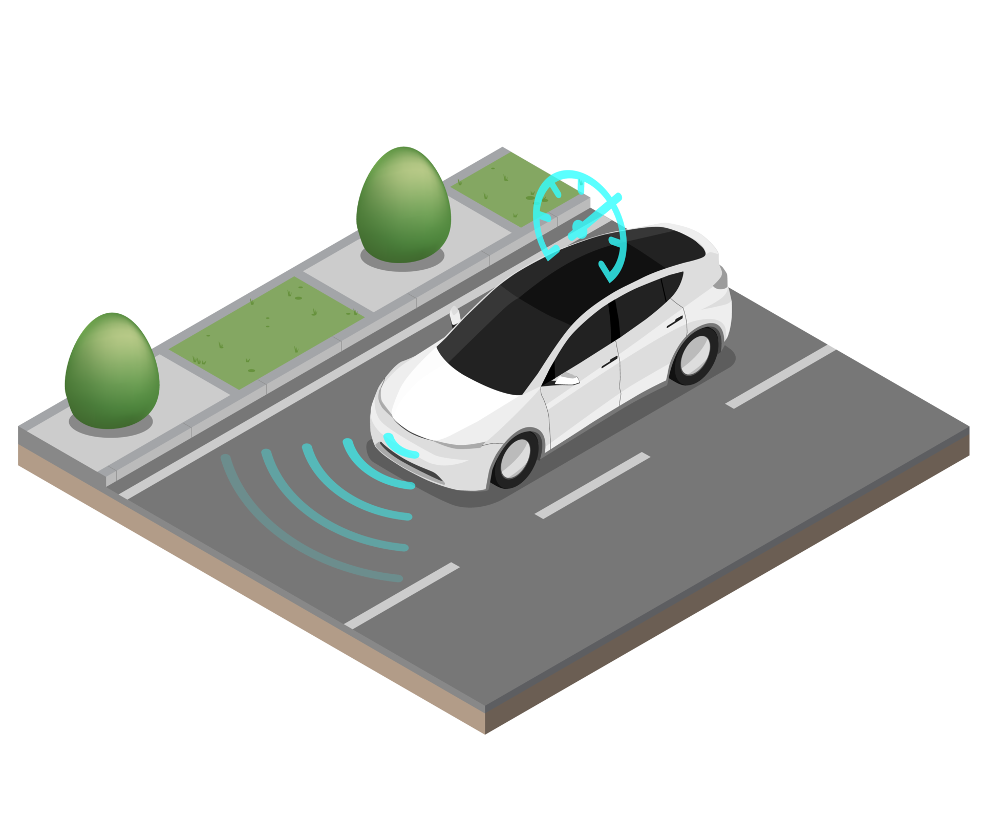 Isometric Composition car curise control limit speed and automotive ... Isometric Composition car curise control limit speed and automotive ...
