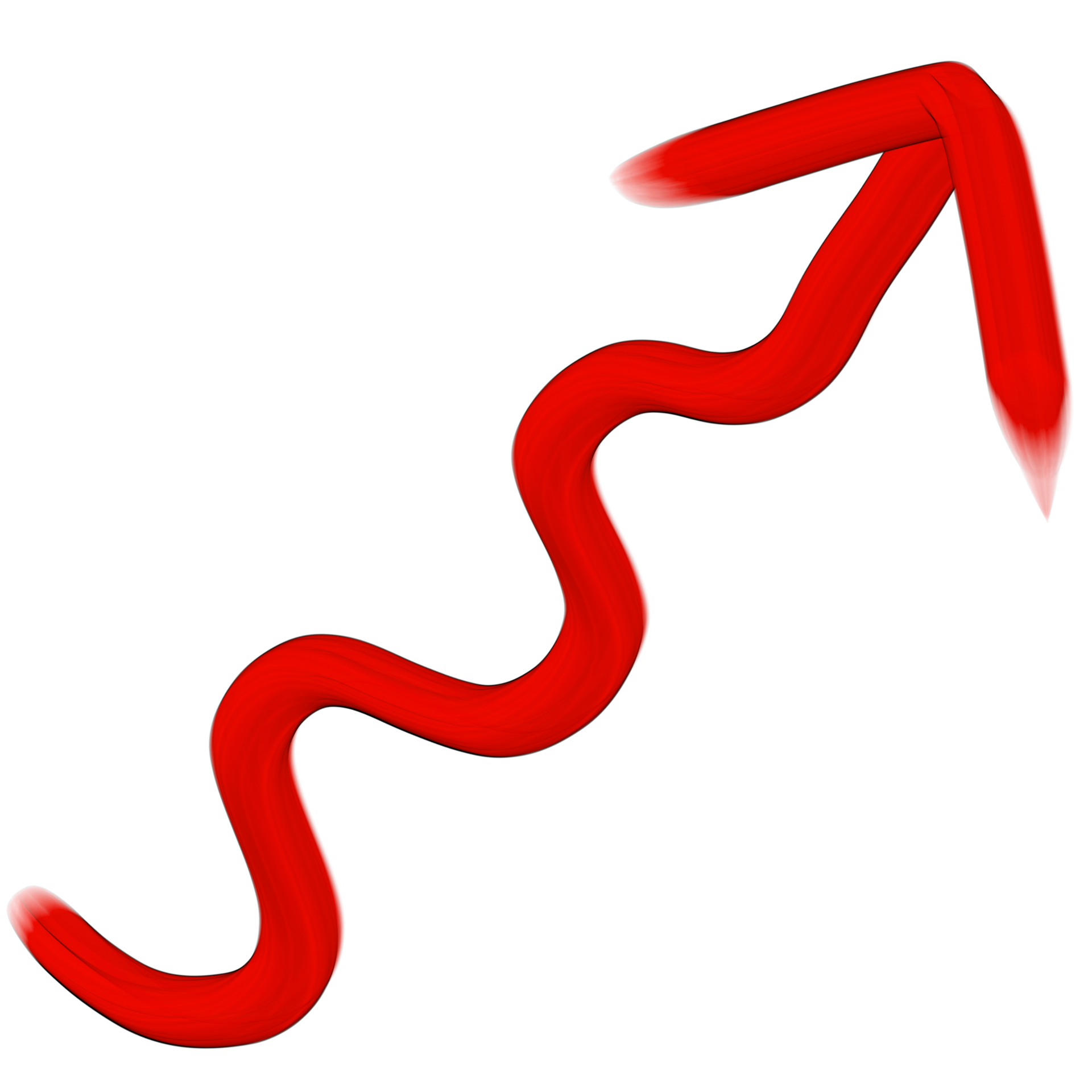 Red Arrow Icon The Red Arrow Indicated The Direction Symbol Curved Arrow Sign 3d Style