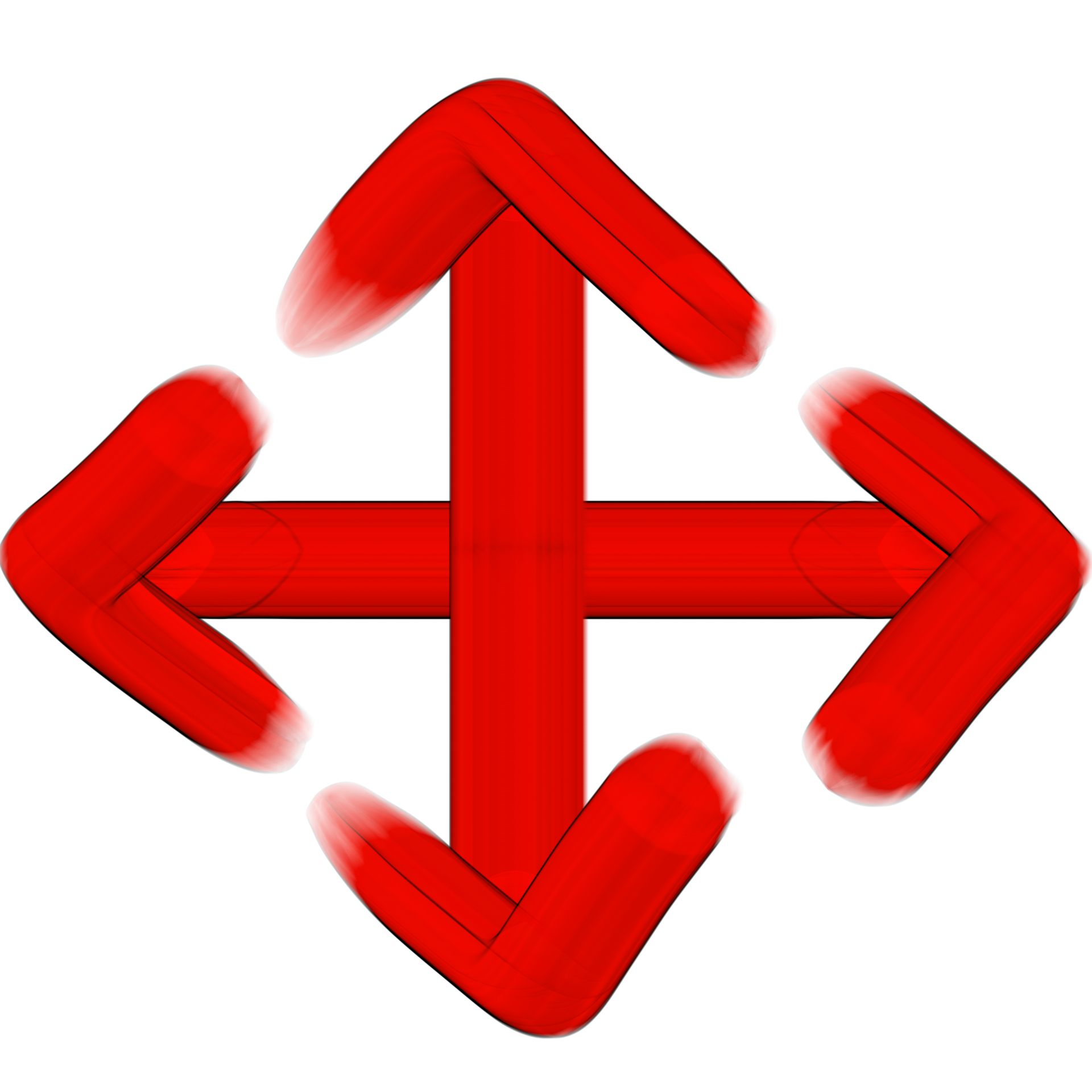 Red Arrow Icon The Red Arrow Indicated The Direction Symbol Curved Arrow Sign 3d Style