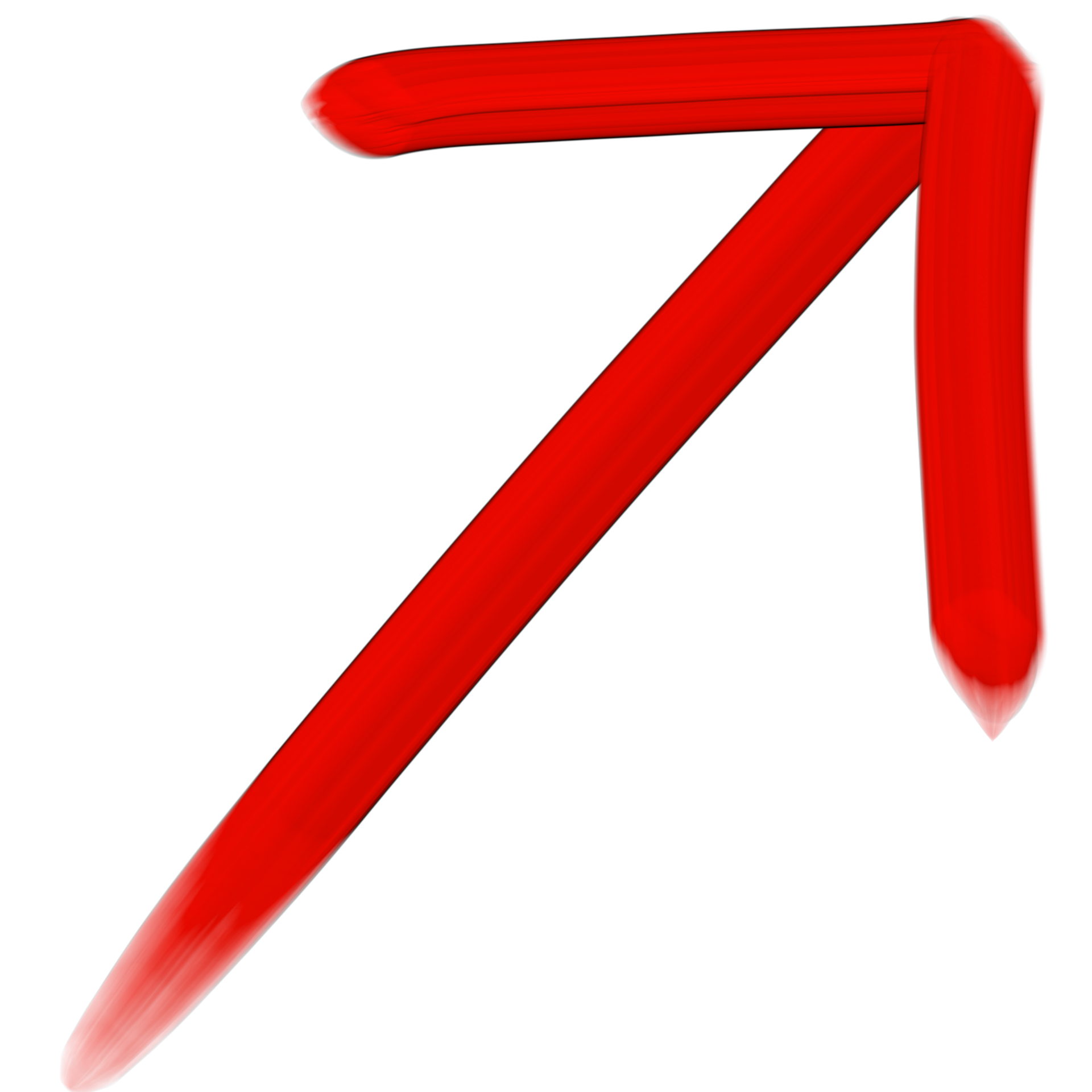 Red Arrow Icon The Red Arrow Indicated The Direction Symbol Curved Arrow Sign 3d Style