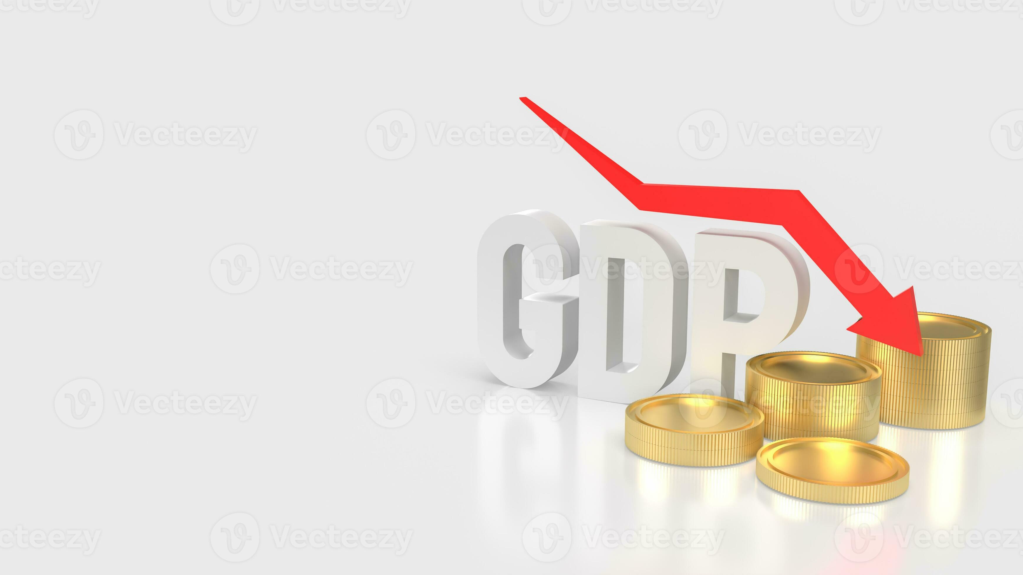 The GDP text and coins for Business concept 3d rendering 27854681 Stock Photo at Vecteezy