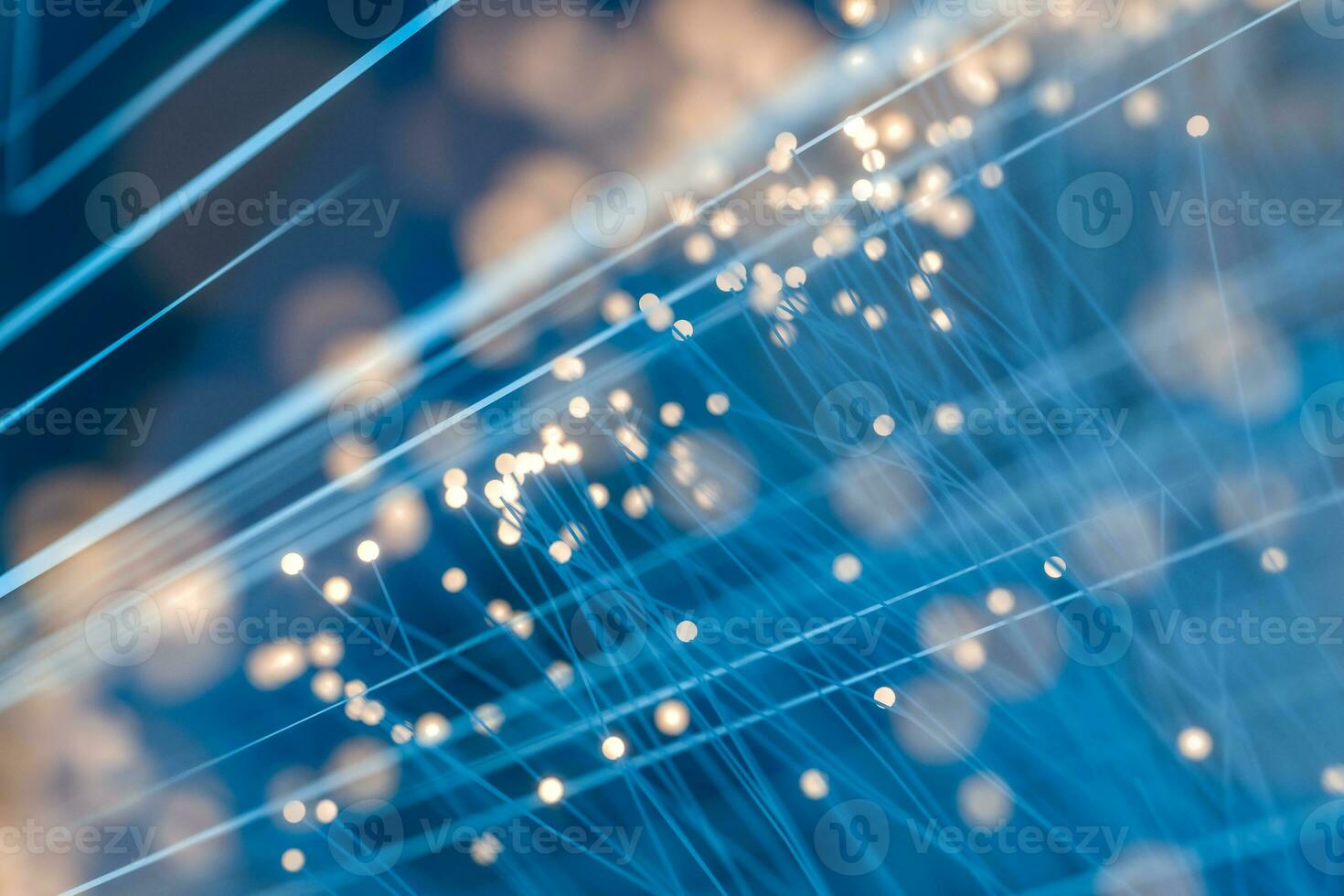 Glowing particles and lines with dark background,3d rendering. 27855541 ...