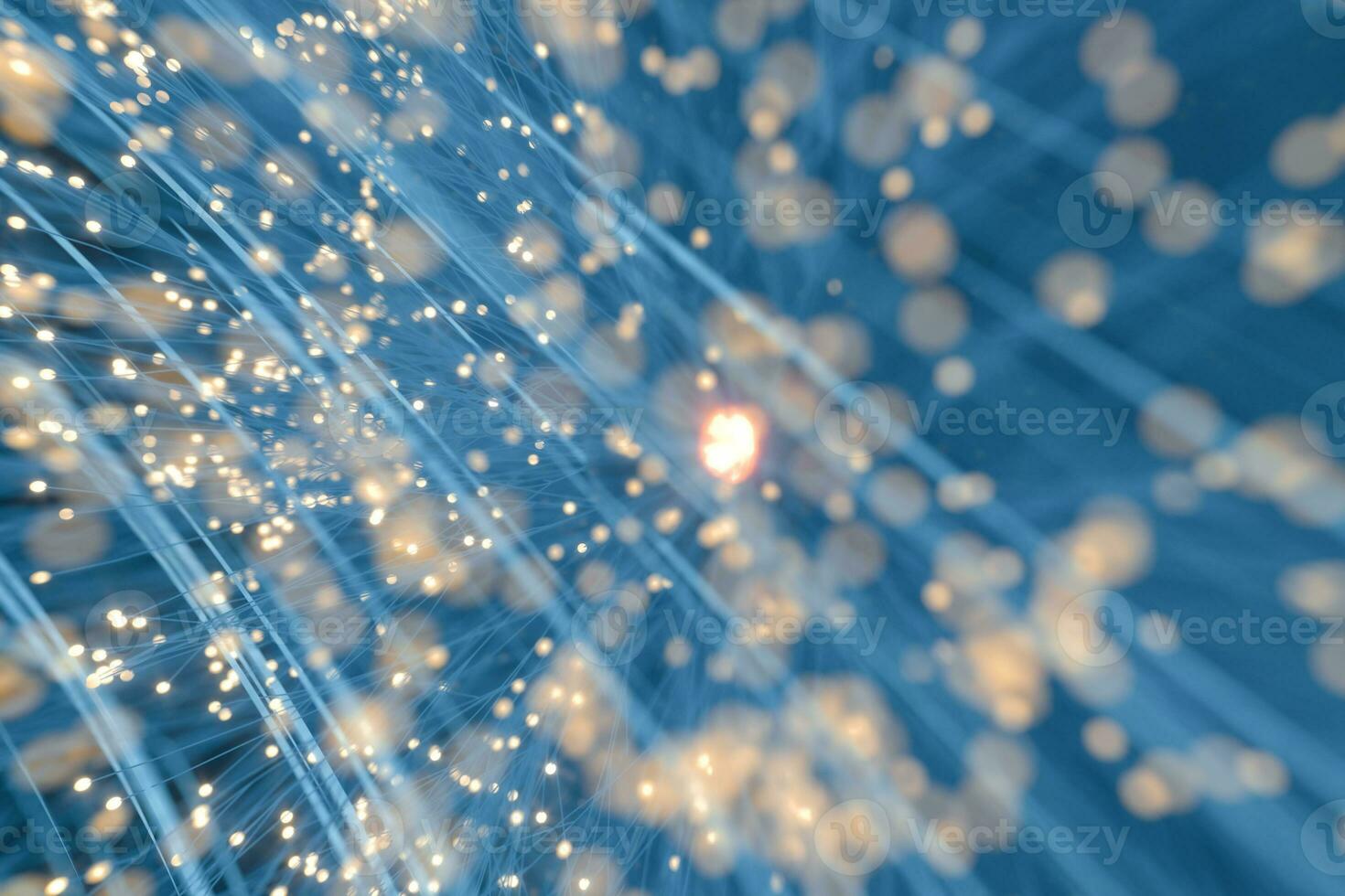 Glowing particles and lines with dark background,3d rendering. 27855575 ...