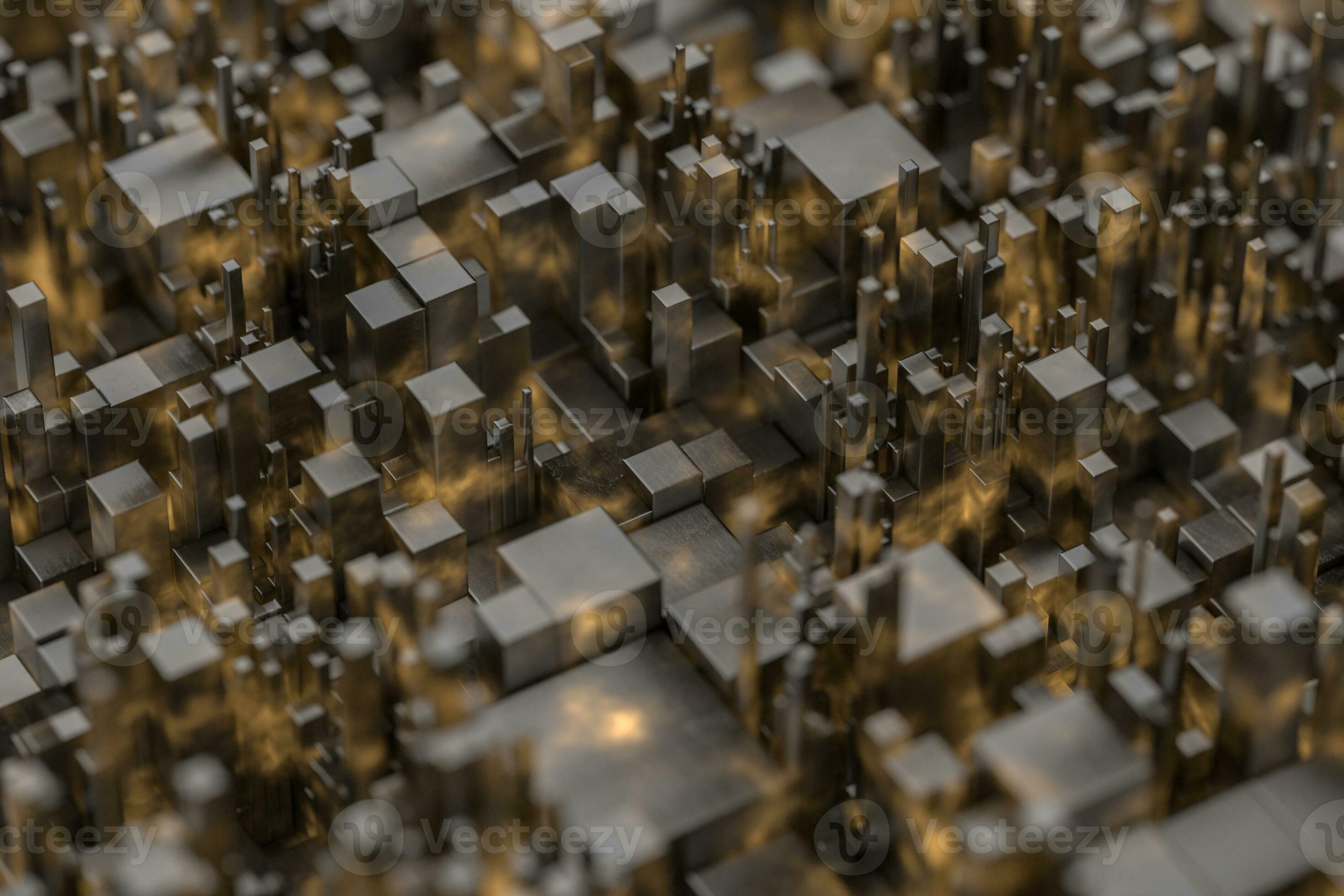 Randomly distributed cubes, Industrial background, 3d rendering ... Randomly distributed cubes, Industrial background, 3d rendering ...