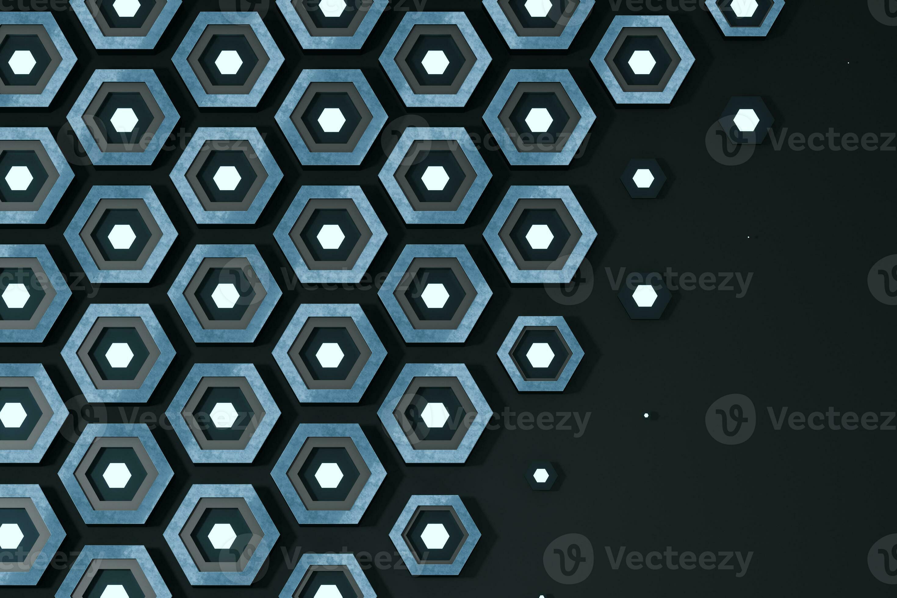 Metal hexagon background, sci-fi pattern, 3d rendering. 27856169 Stock ...