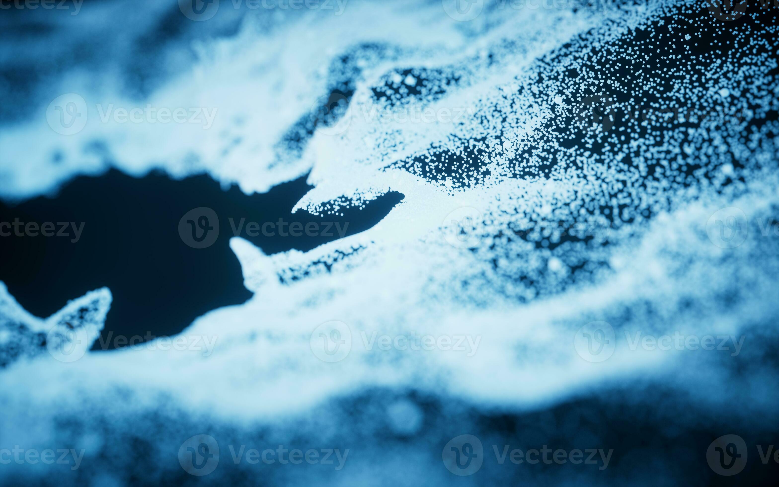Abstract particles with wave pattern, 3d rendering. 27856960 Stock ...