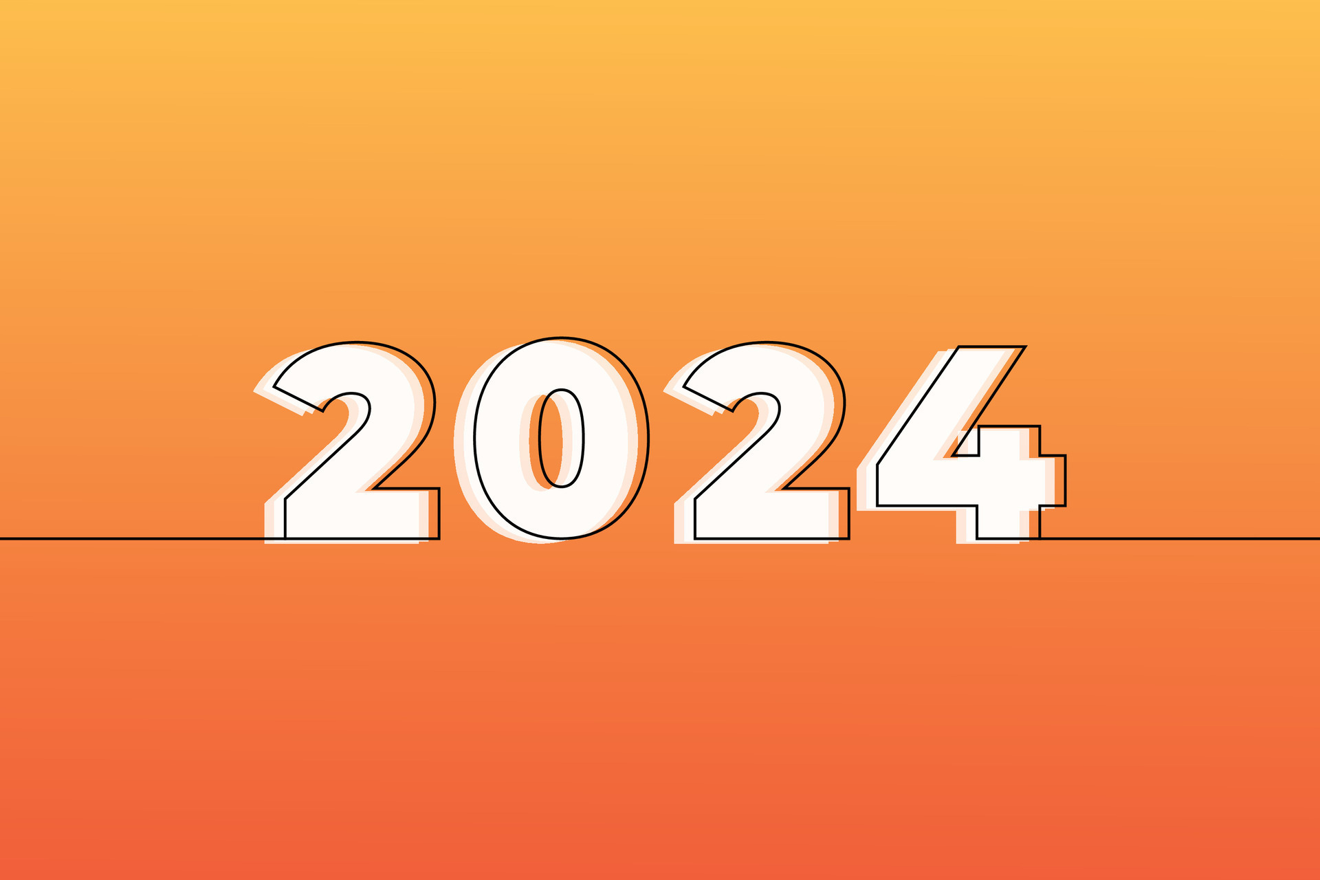 2024 number with pattern shapes for Happy New Year 27857444 Vector Art ...