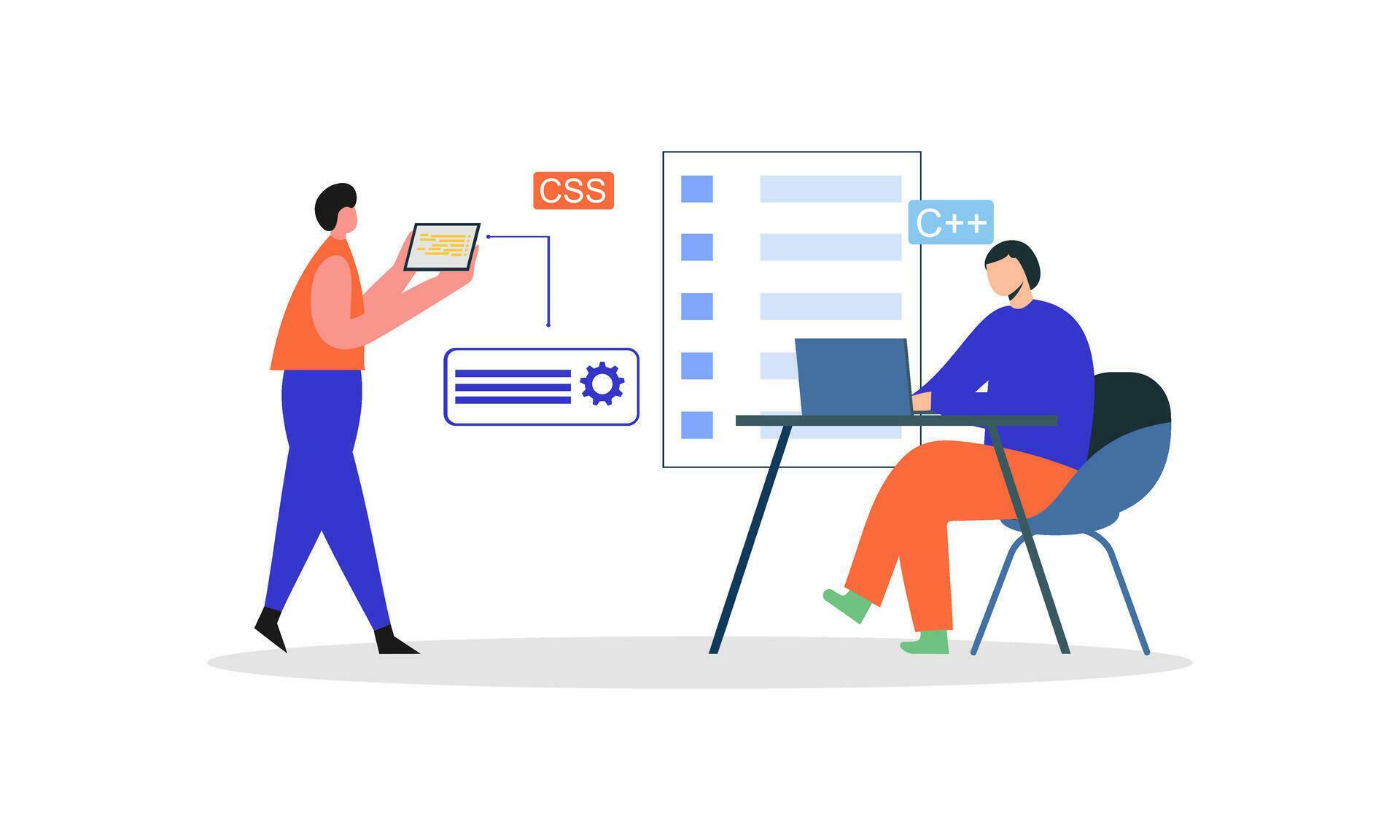 Development concept software development process website interface design improvement ...