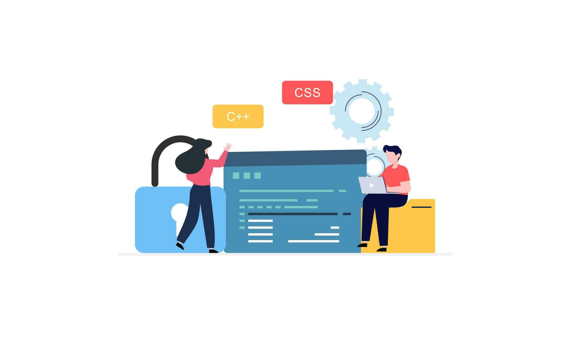 Development concept software development process website interface design improvement ...