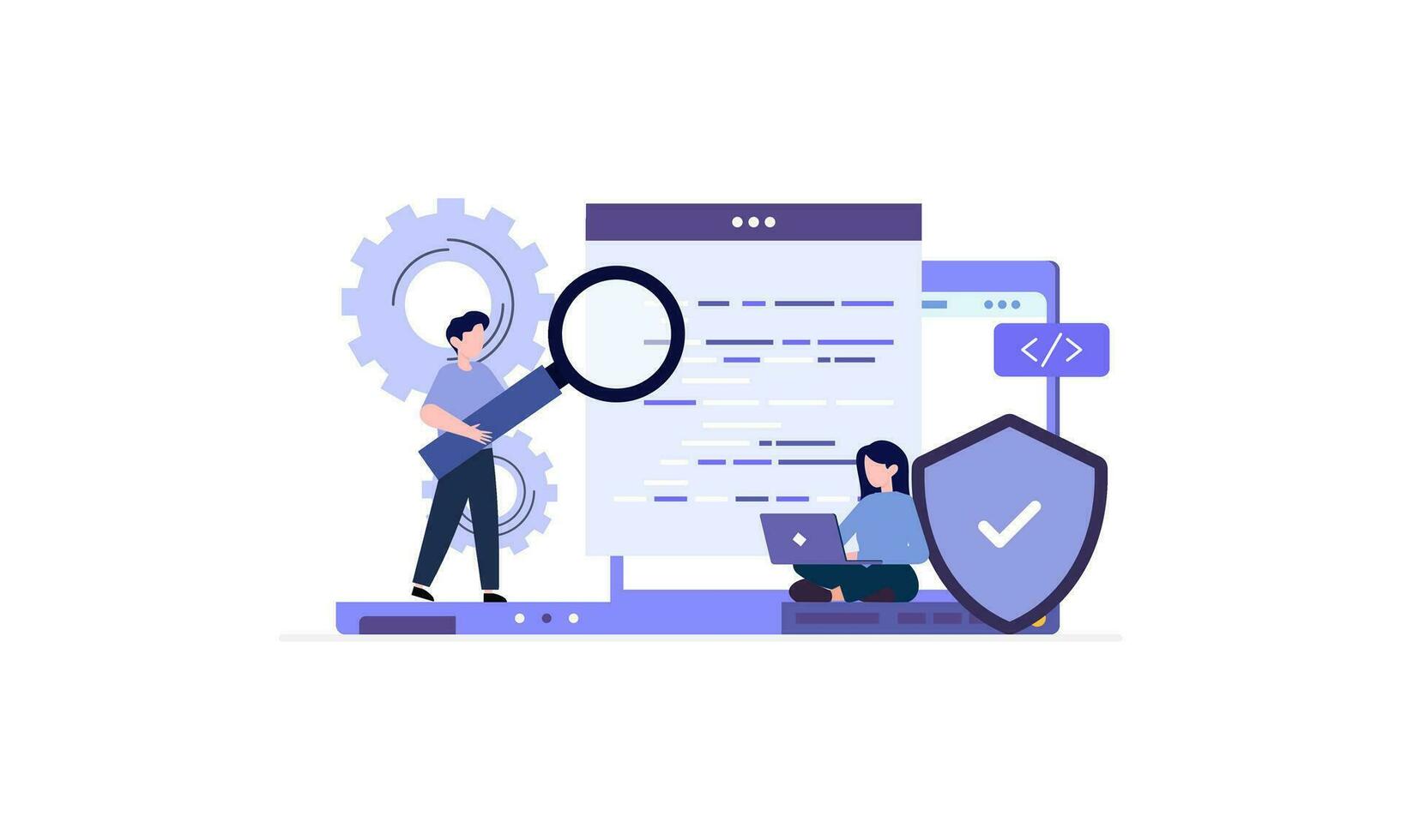 Development concept software development process website interface ...