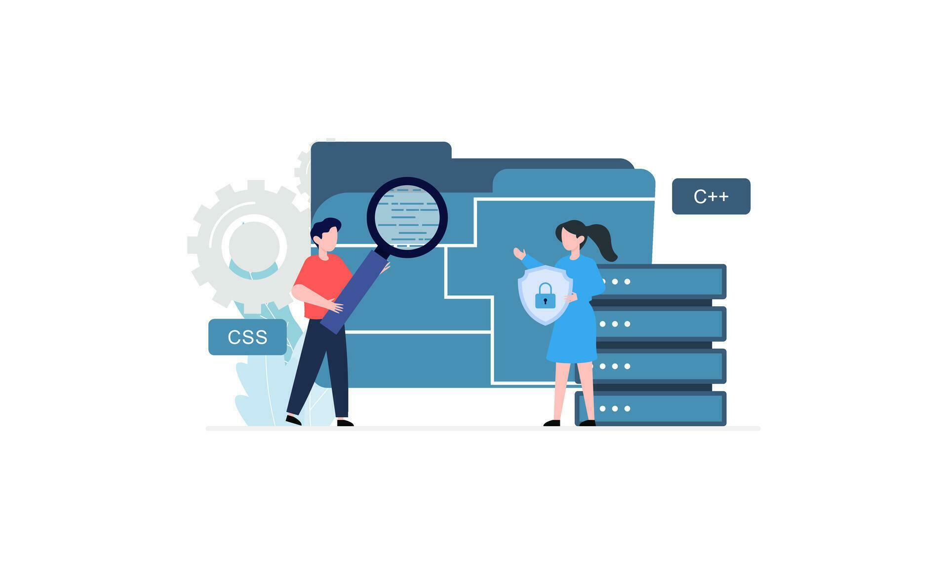 Development concept software development process website interface design improvement ...