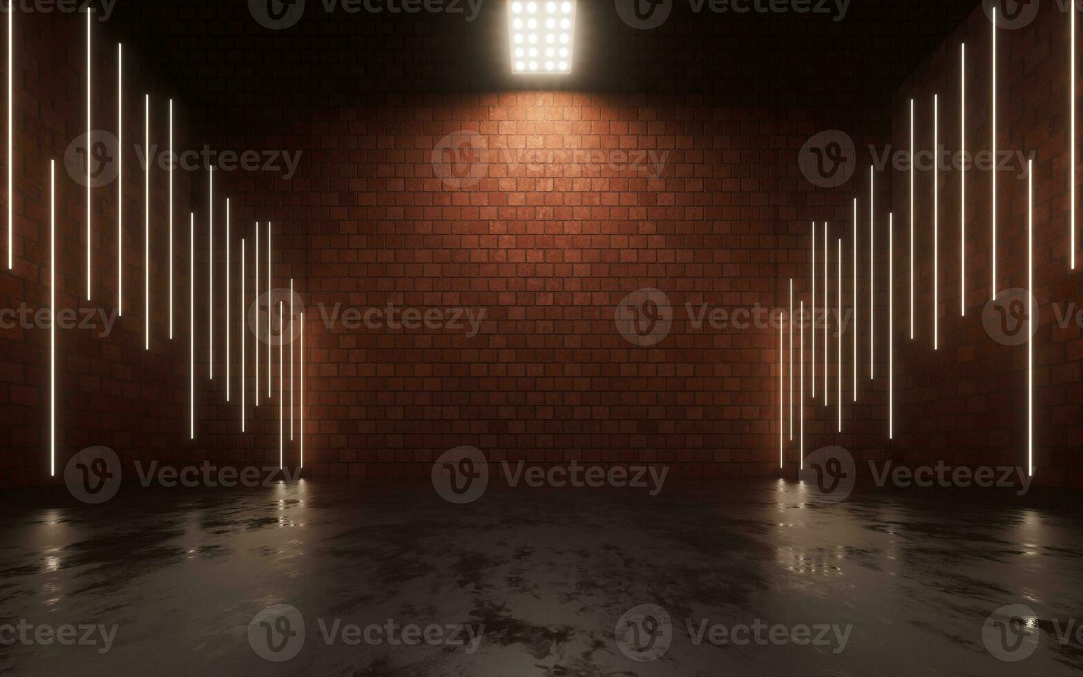 Empty room with brick wall, 3d rendering. 27860157 Stock Photo at Vecteezy