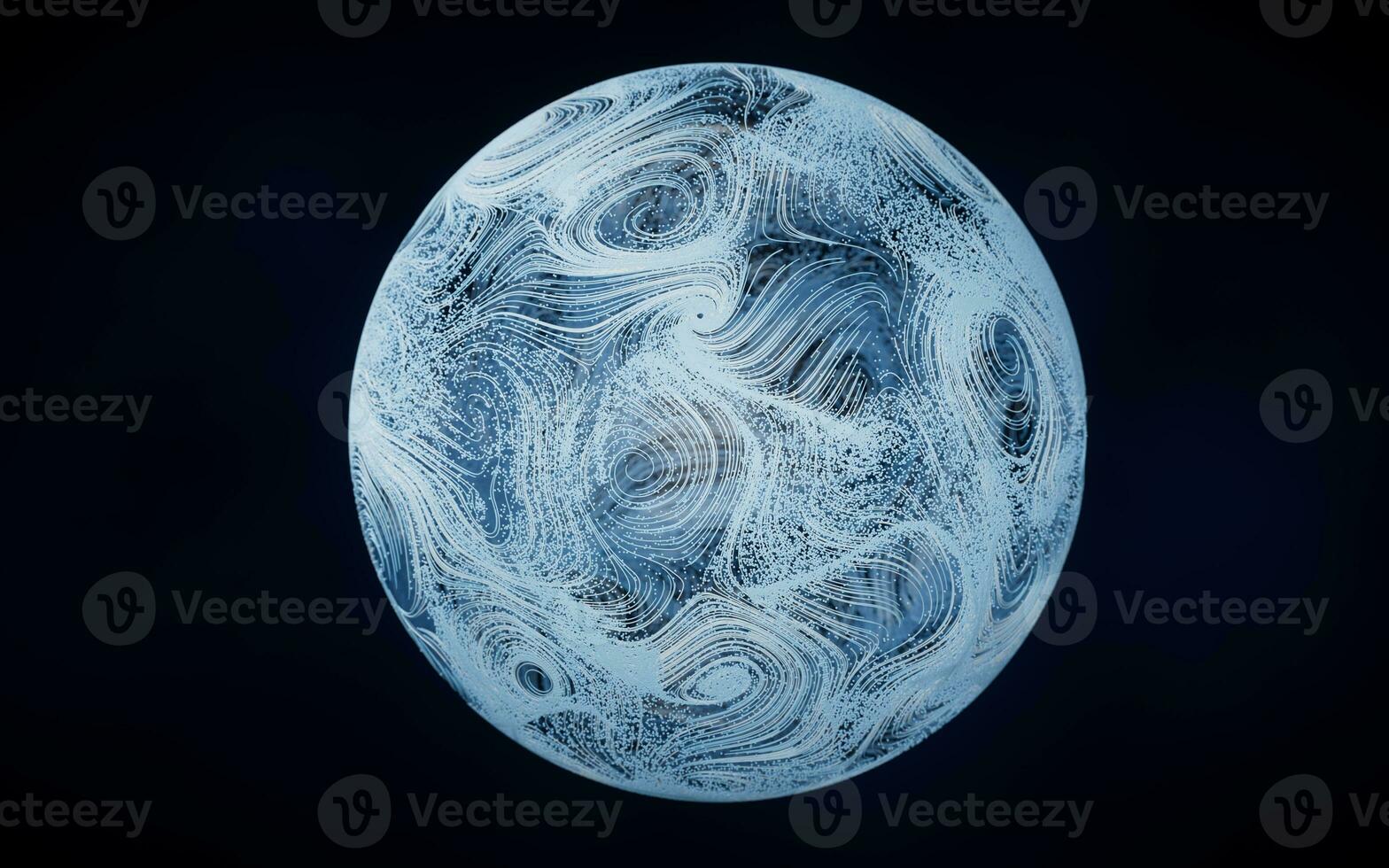 Wave Pattern With Flowing Curl Lines 3d Rendering 27862418 Stock