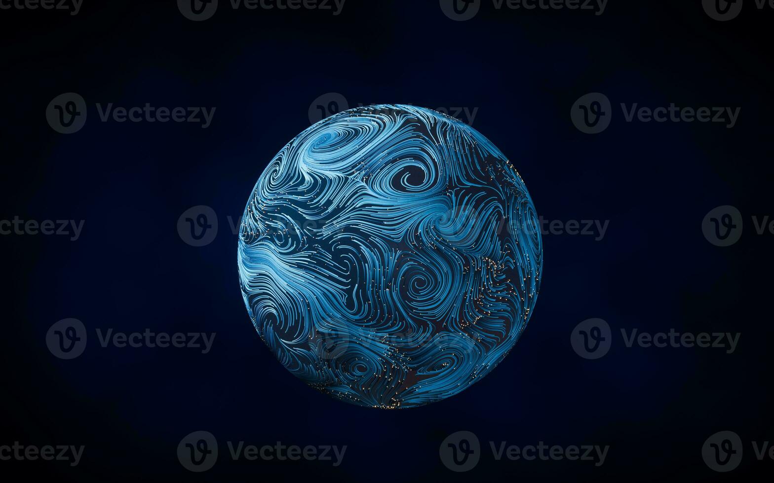 Wave Pattern With Flowing Curl Lines 3d Rendering 27862425 Stock