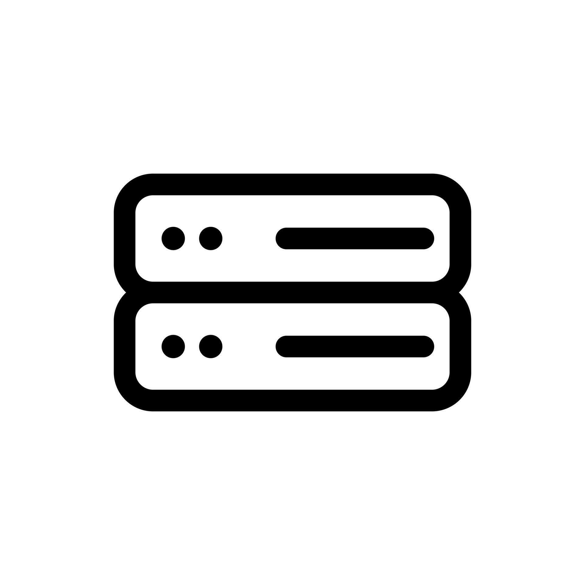 Simple Server icon. The icon can be used for websites, print templates ...