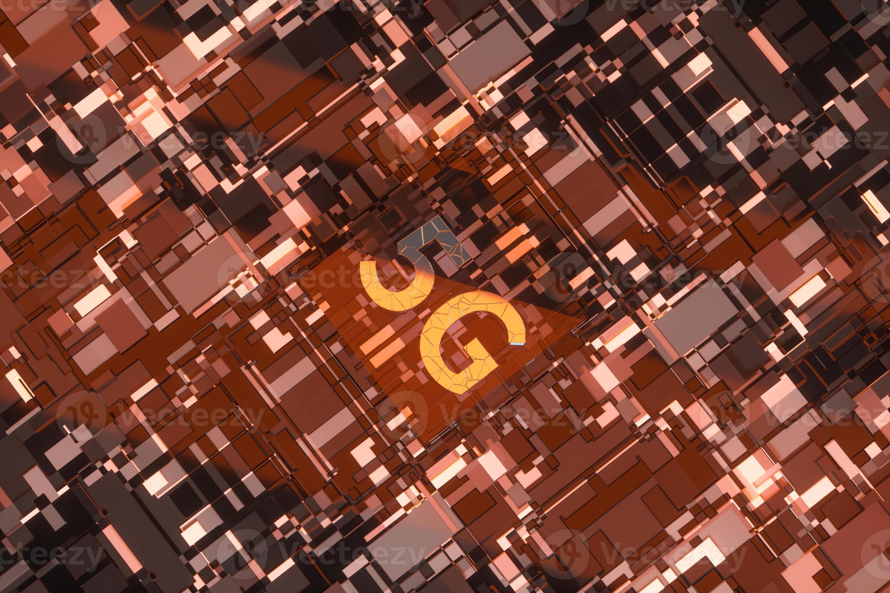 3d rendering, 5g font and circuit background 27873882 Stock Photo at ...