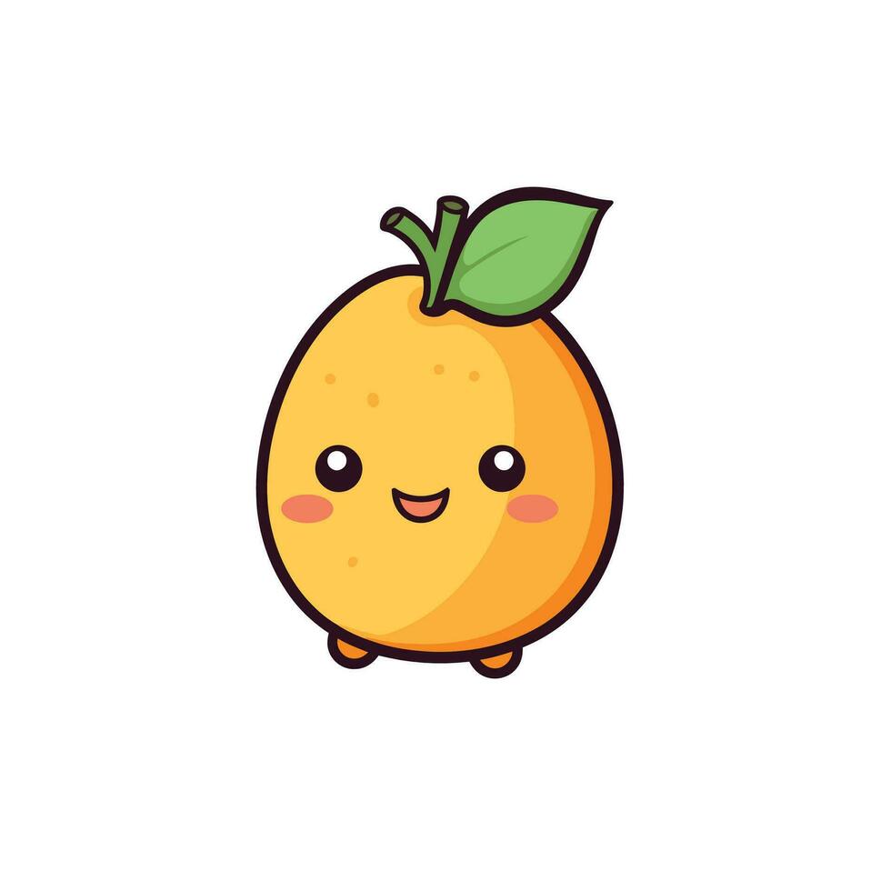 Vector Illustration Of Cute Kawaii Fruit Vector Icon Cartoon Character