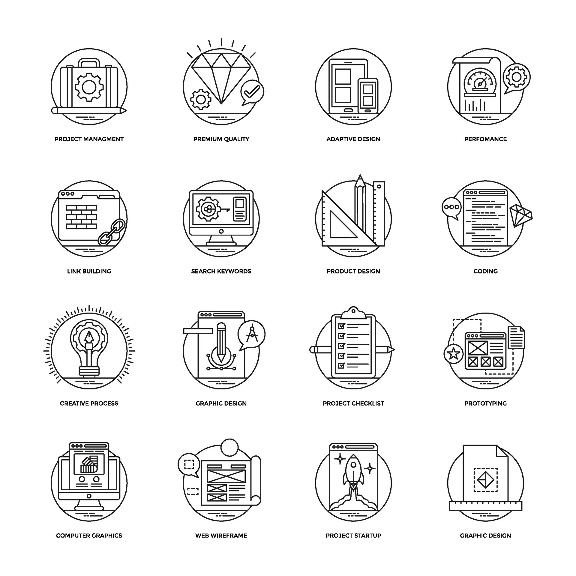 Web And Mobile Development Vector Icons 27876764 Vector Art At Vecteezy