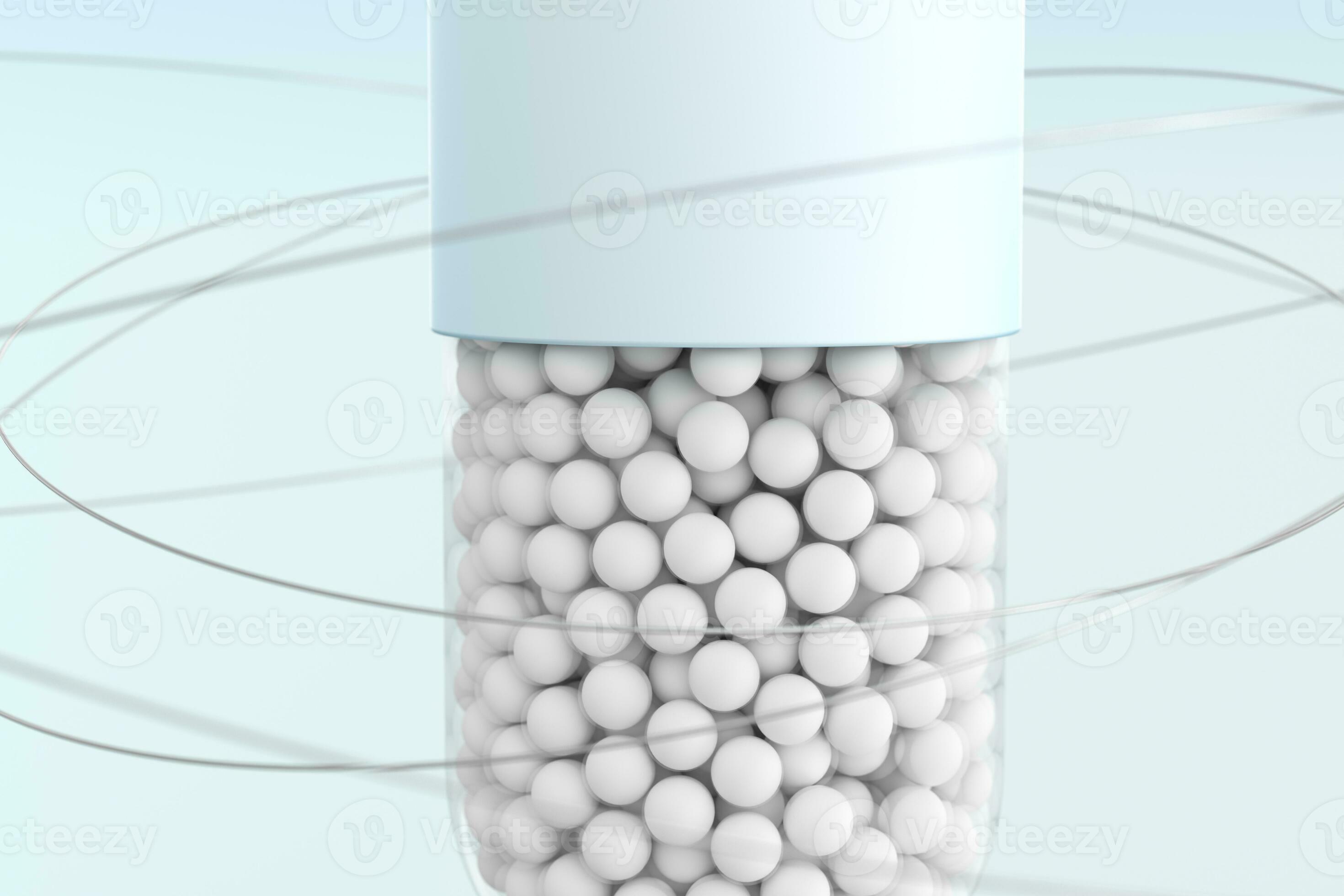 capsules with spheres, 3d rendering 27877878 Stock Photo at Vecteezy
