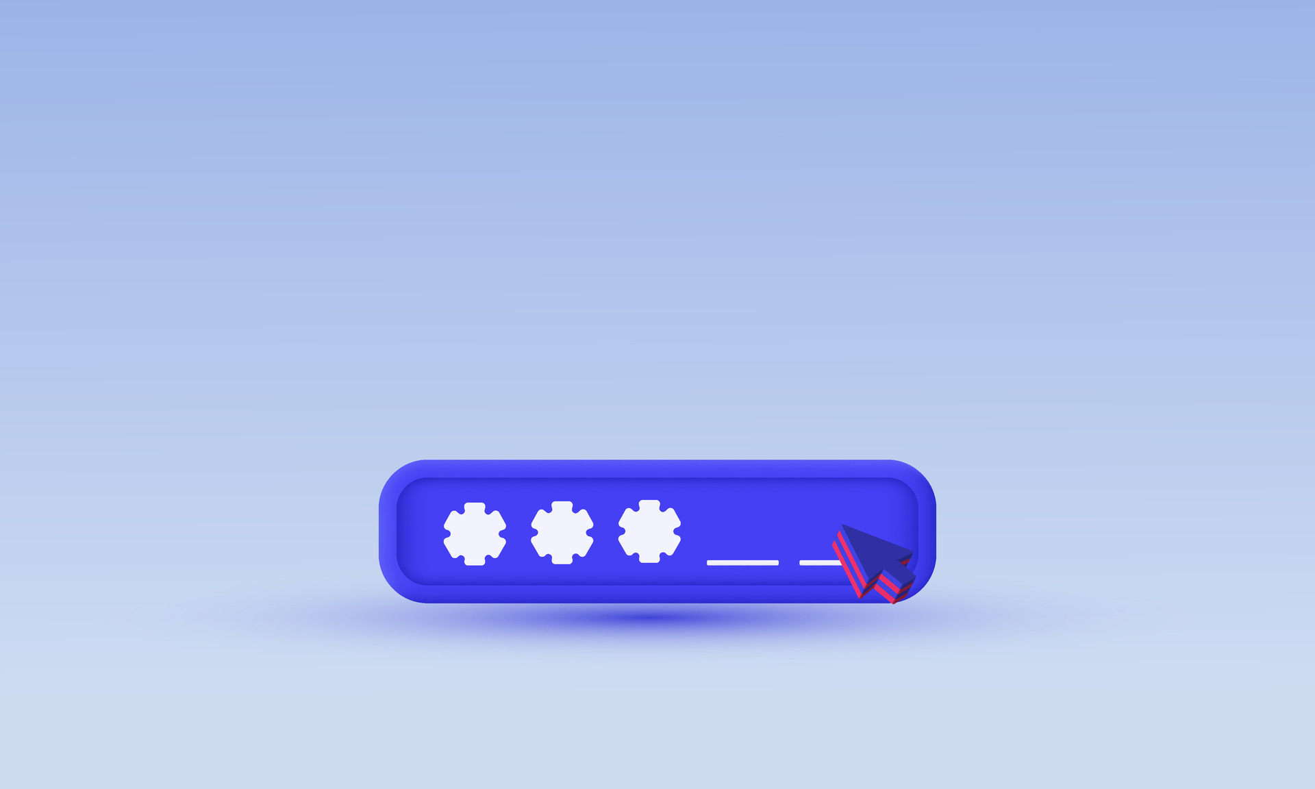 Illustration Unique Minimal Security Secure Password Vector Icon 3d