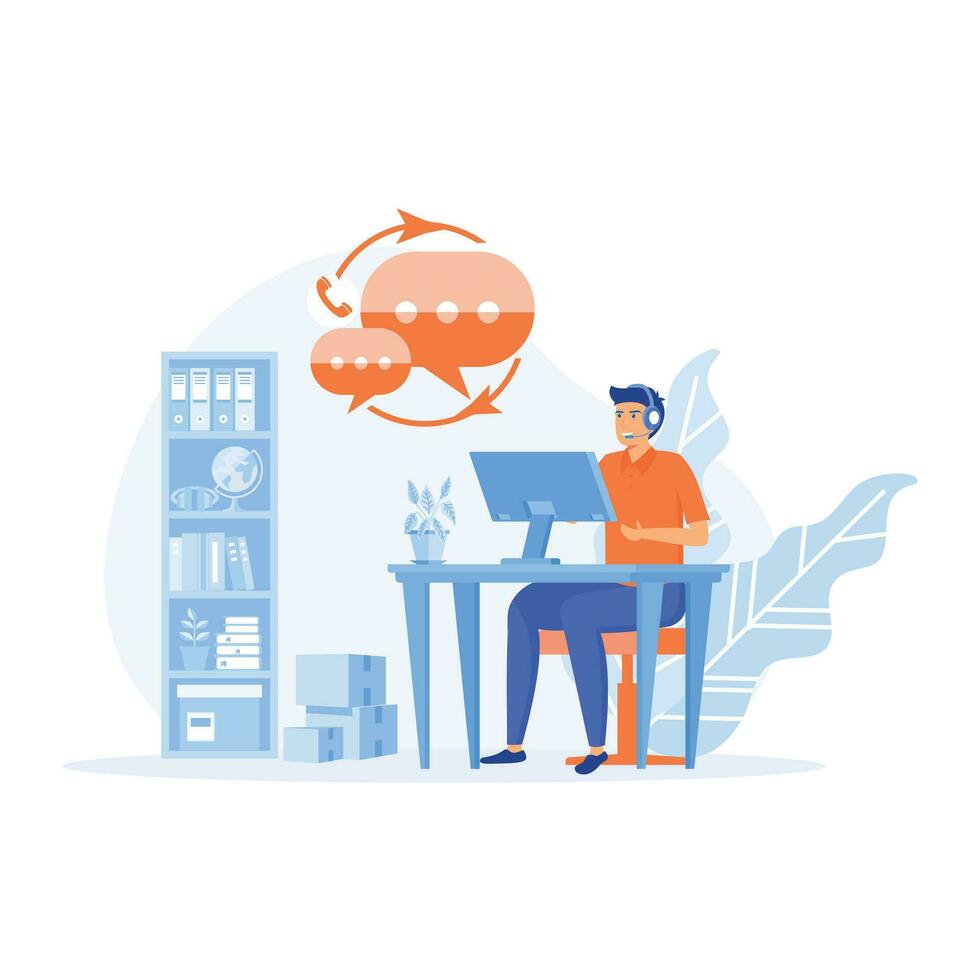 customer service, hotline operator advises customer, online global ... customer service, hotline operator advises customer, online global ...