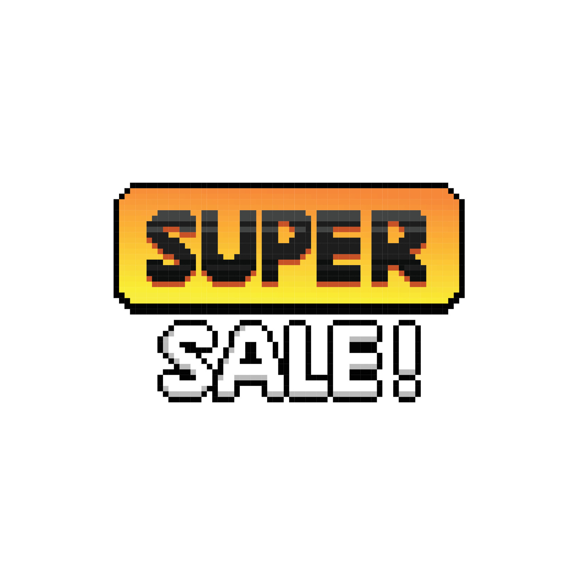 super sale sign in pixel art style 27880570 Vector Art at Vecteezy