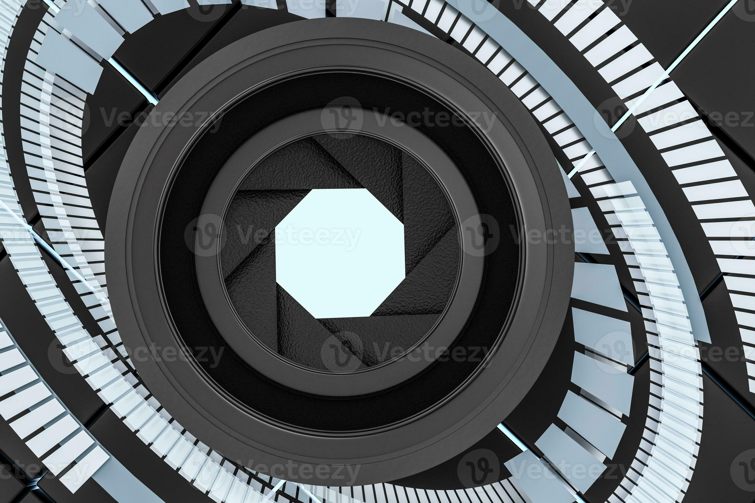 3d rendering, camera lens in a dark studio background 27885505 Stock Photo at Vecteezy
