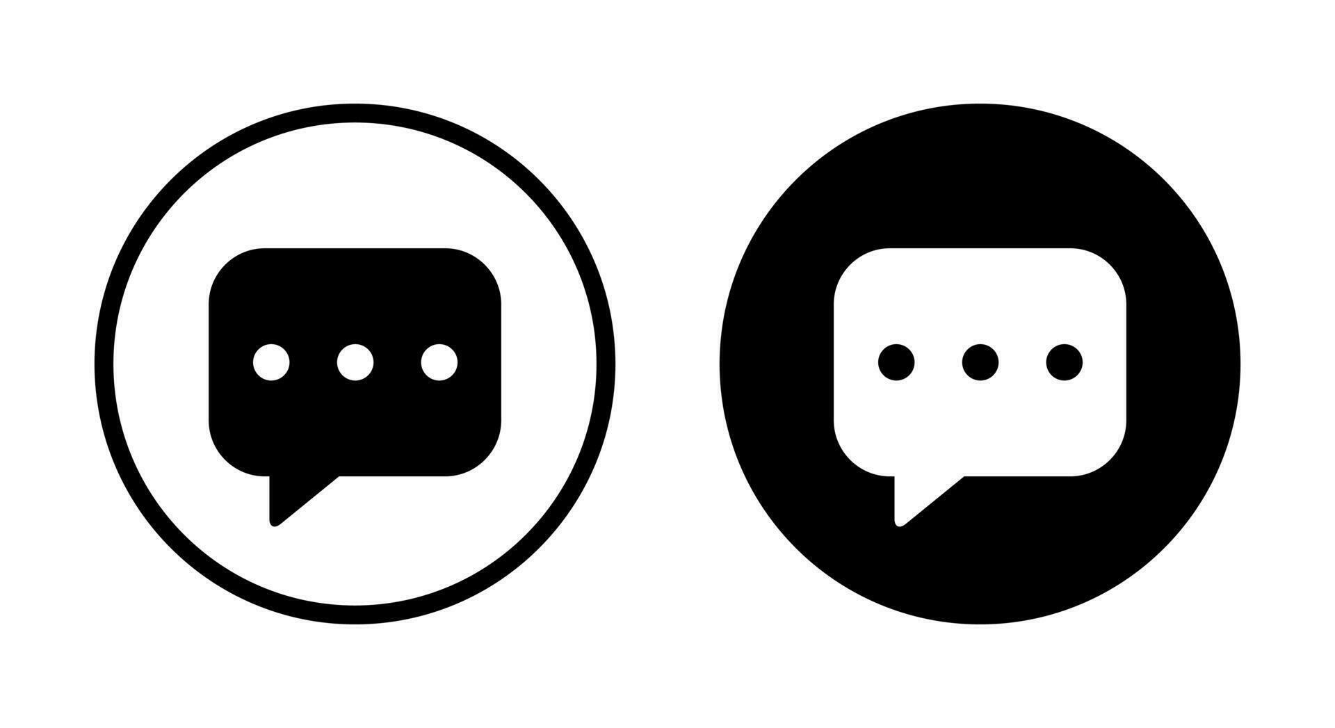Comment icon vector in flat style. Social media speech bubble sign ...