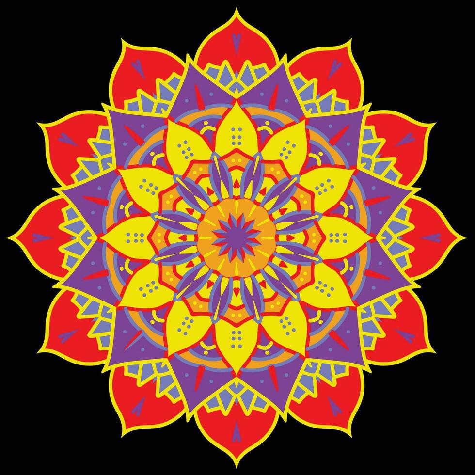 mandala modelo vistoso rojo púrpura azul y naranja antecedentes ...