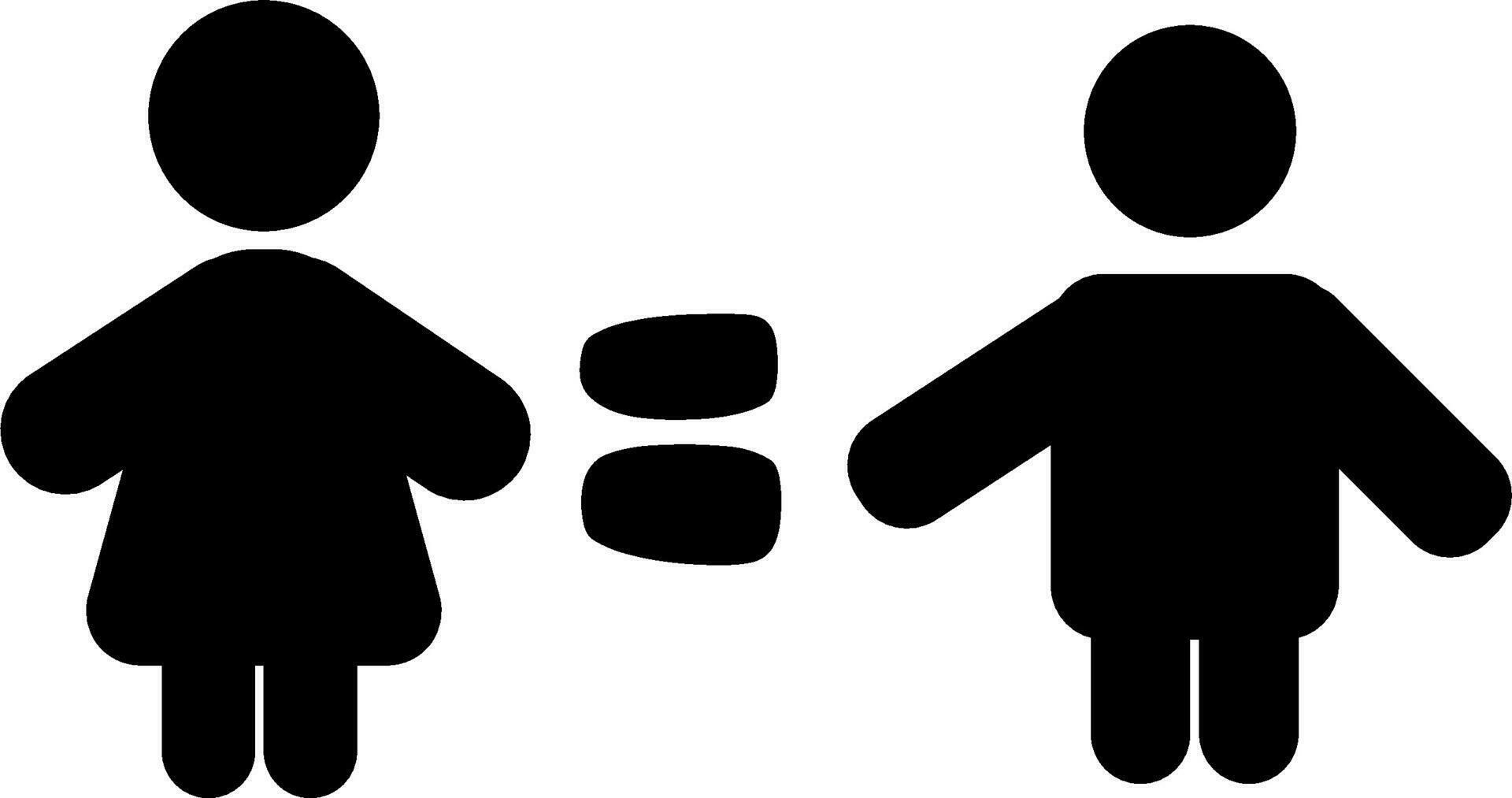 Men And Women Equality Icon Symbol Illustration Gender Equality Sign