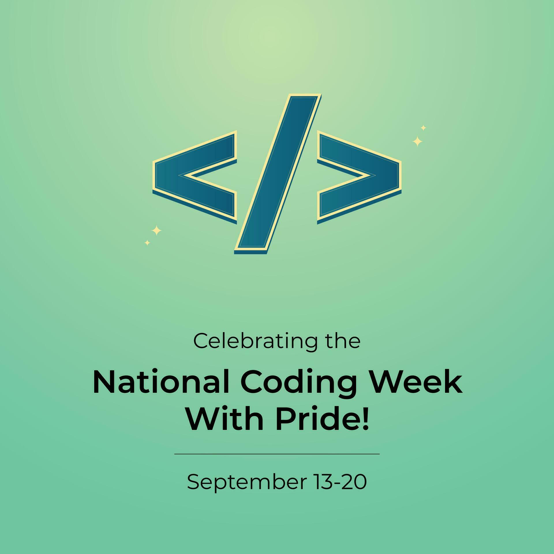 national coding week design template good for celebration. coding symbol vector illustration ...