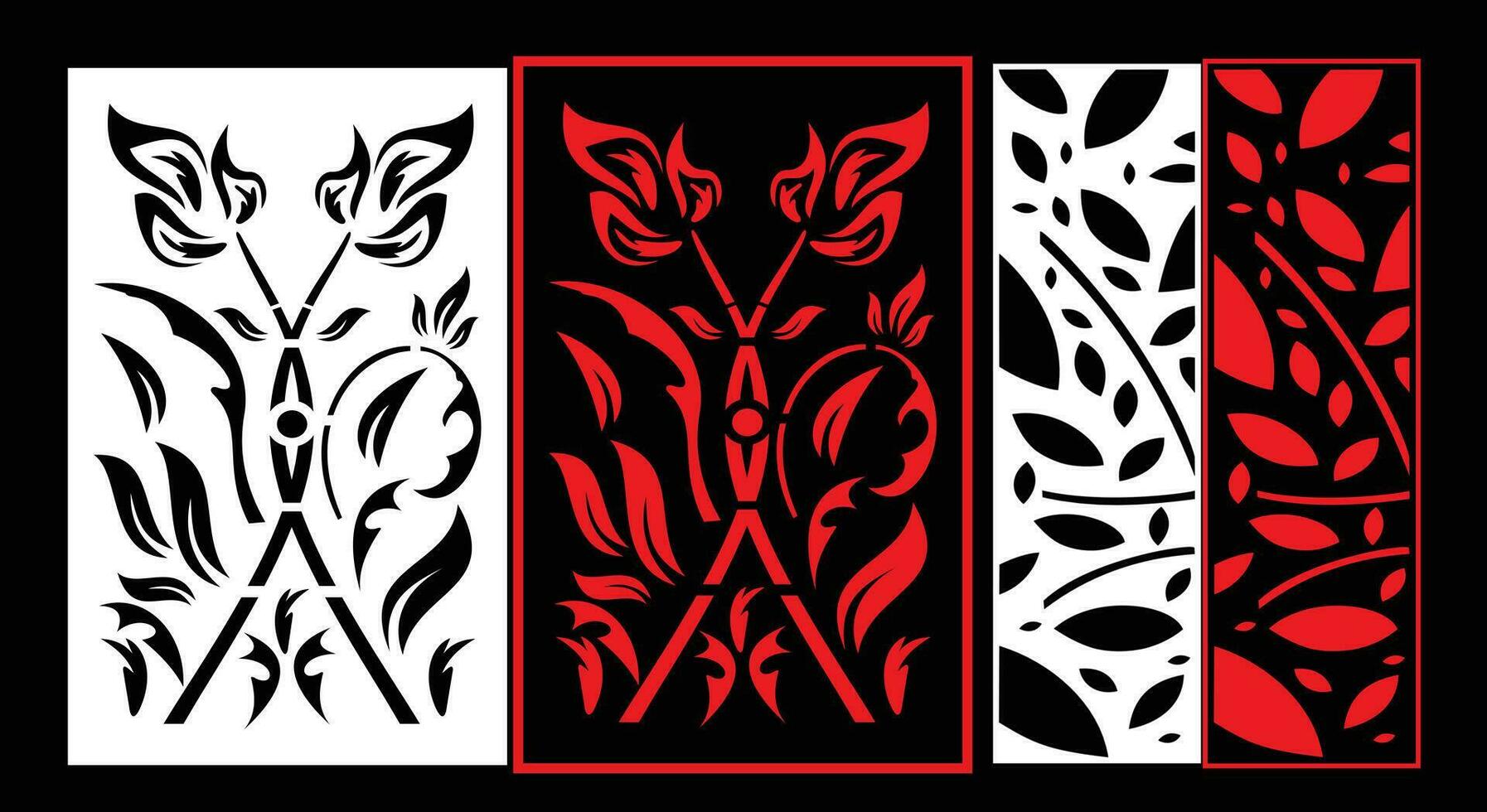 Decorative Wall Panels Set Jali Design Cnc Patternlaser Cutting Patternrouter Cnccutting