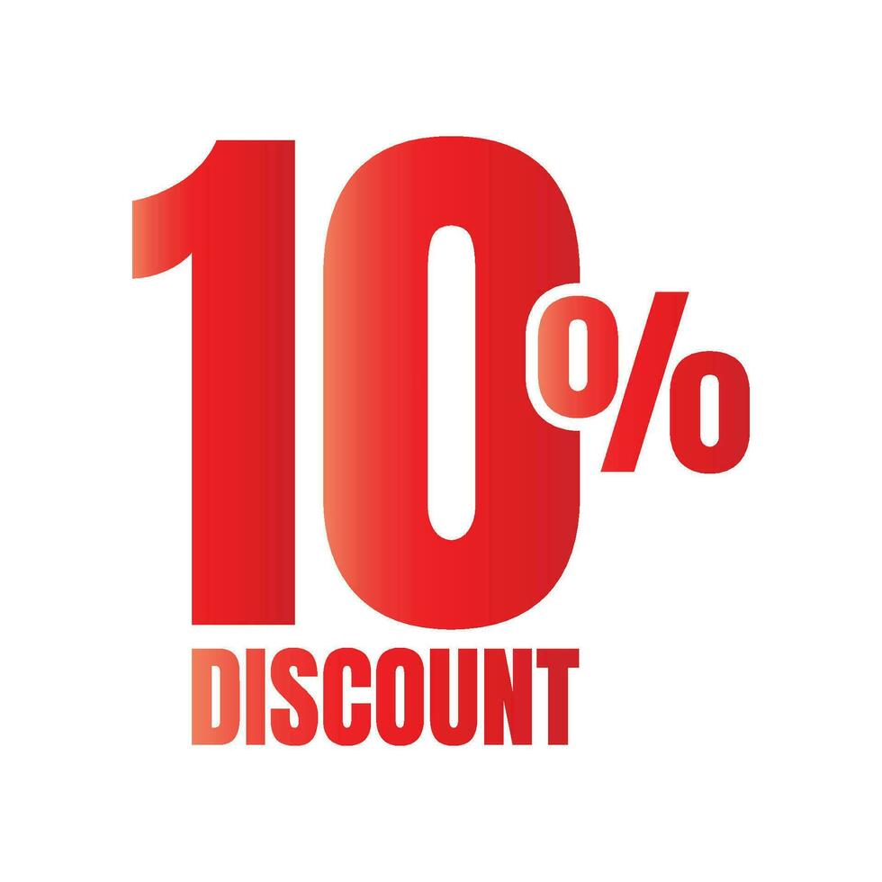 10 percent discount deal icon, 10 percent special offer discount vector, 10 percent sale price ...