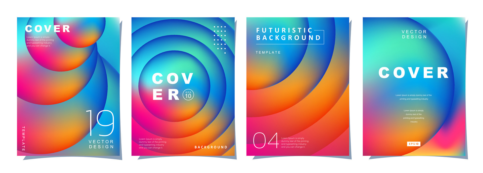 Set Of Creative Covers Or Posters Concept In Modern Style For Corporate Identity Branding