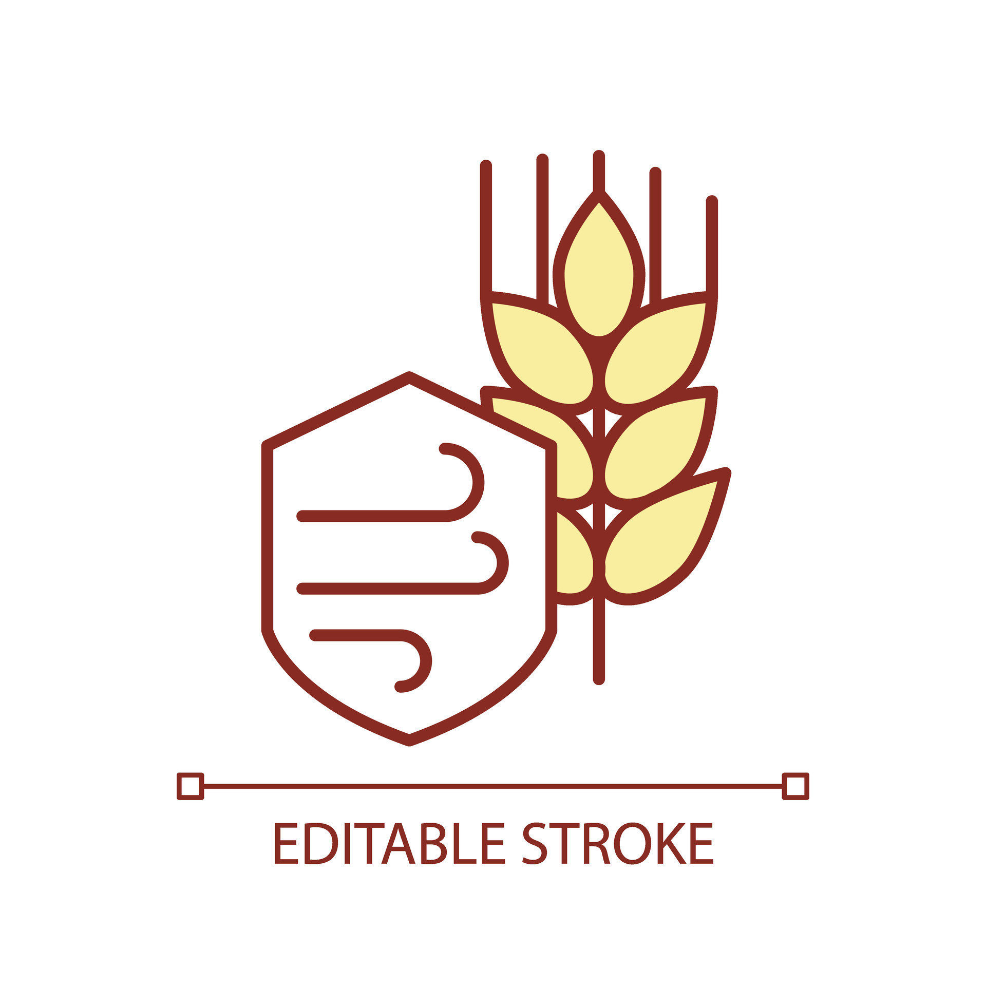 Editable growing resistant crop linear icon representing heatflation ... Editable growing resistant crop linear icon representing heatflation ...