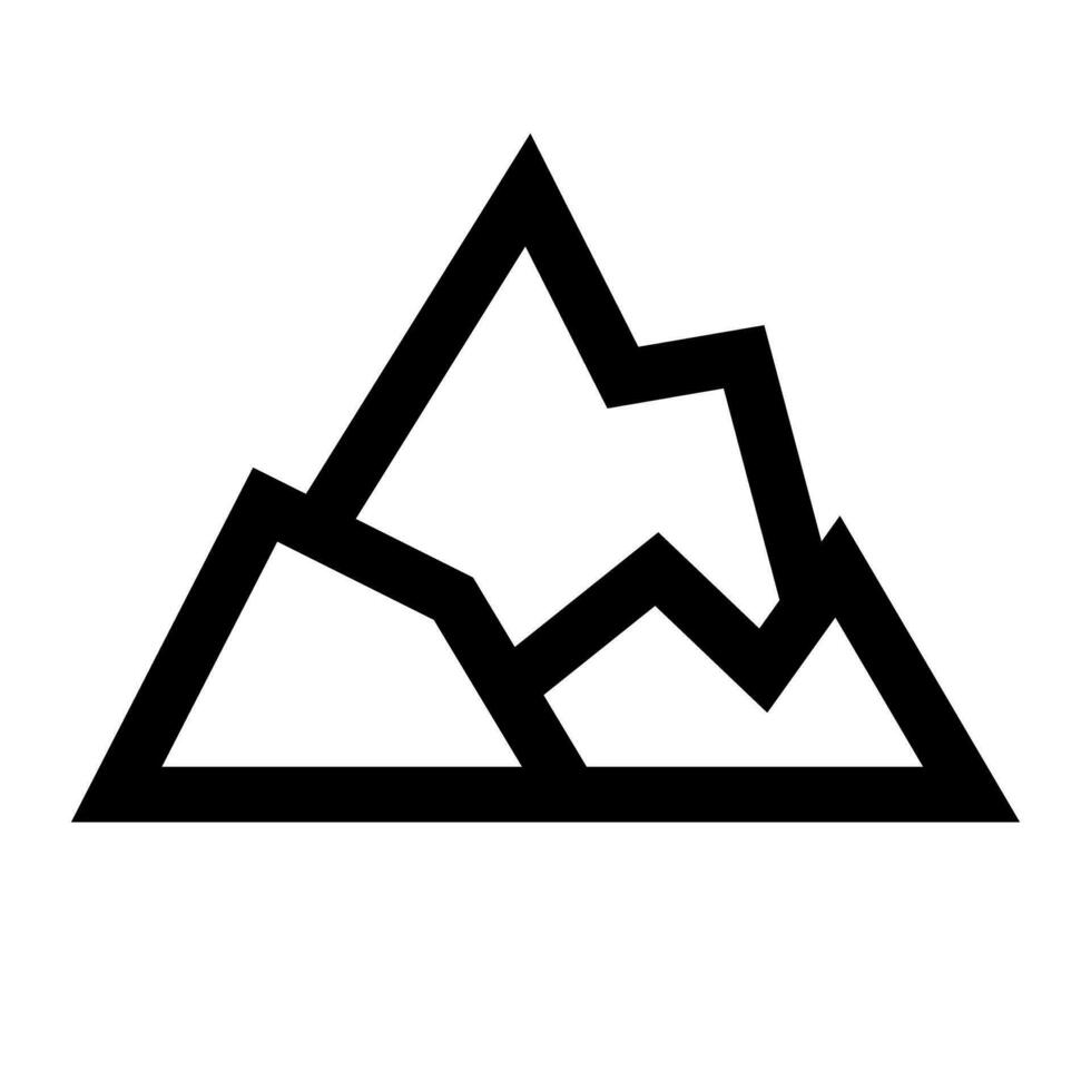 Simple mountain icon. Mountain range. Vector. 27924358 Vector Art at ...