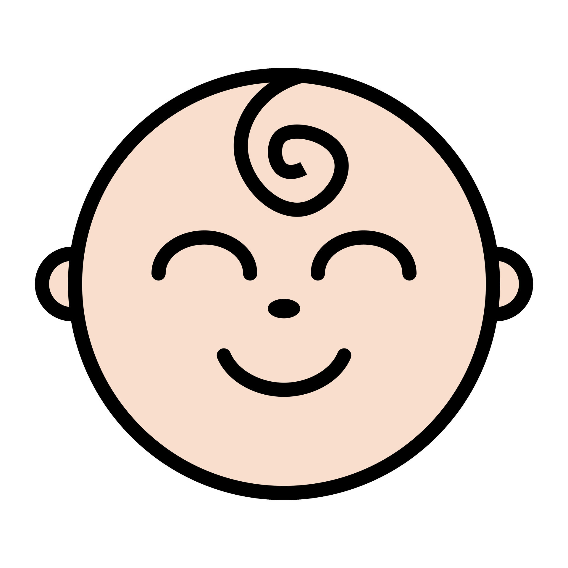 Cute baby face icon. Vector. 27924578 Vector Art at Vecteezy