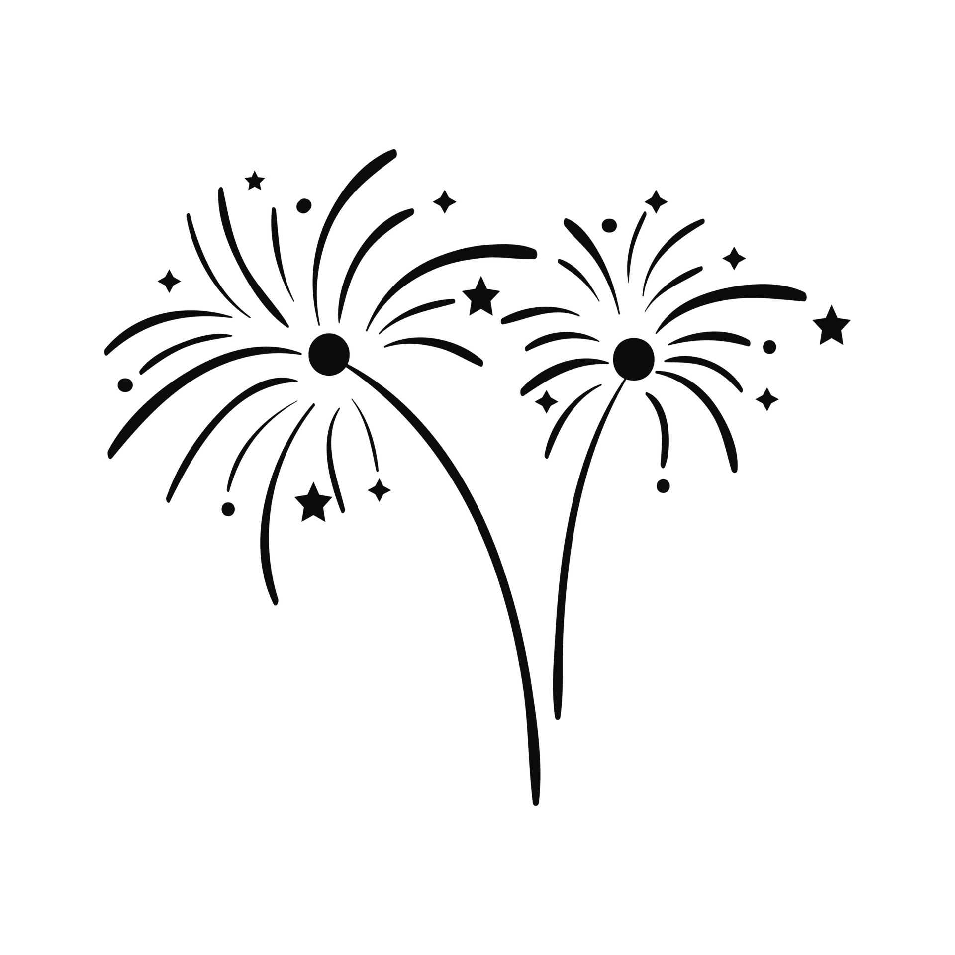 Firework celebration decor vector illustration design isolated in white. firework silhouette ...