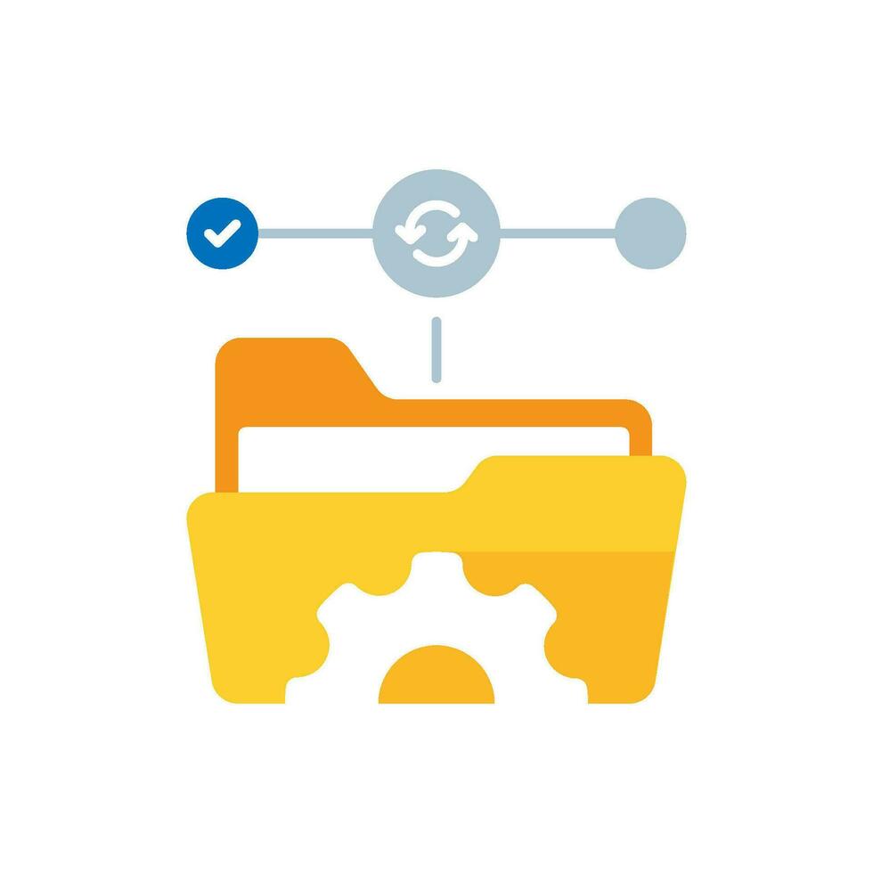 document is being processed, management system DMC concept illustration ...