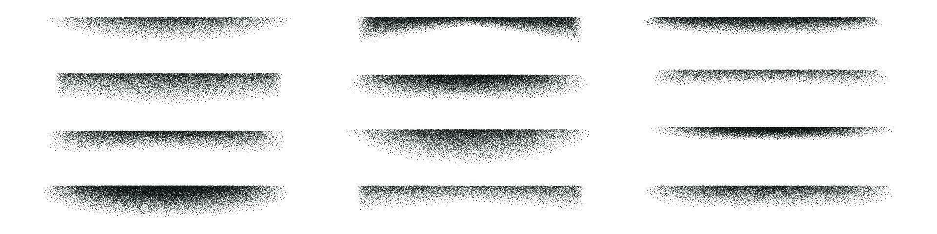 Shadow Effects With Grain Noise And Dot Patterns Shade In Black Gradient With Stipple Sand