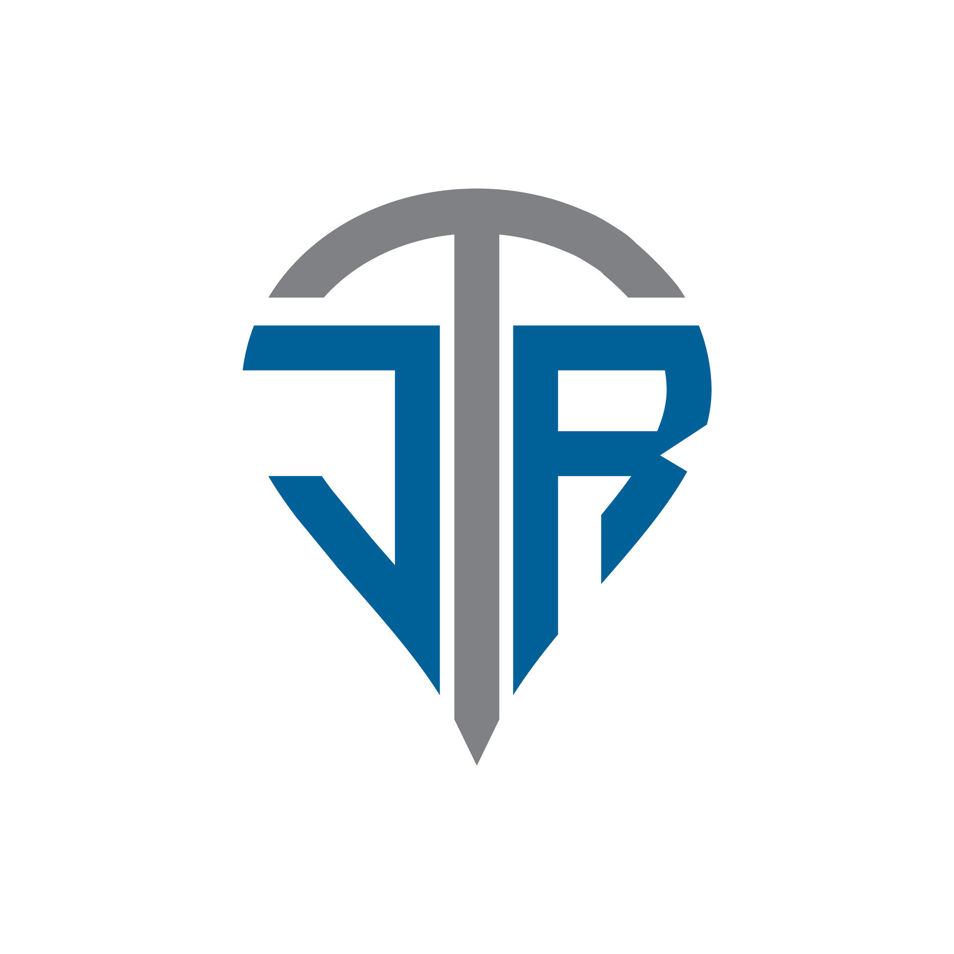 jtr letra logo. jtr creativo monograma iniciales letra logo concepto. jtr único moderno plano ...