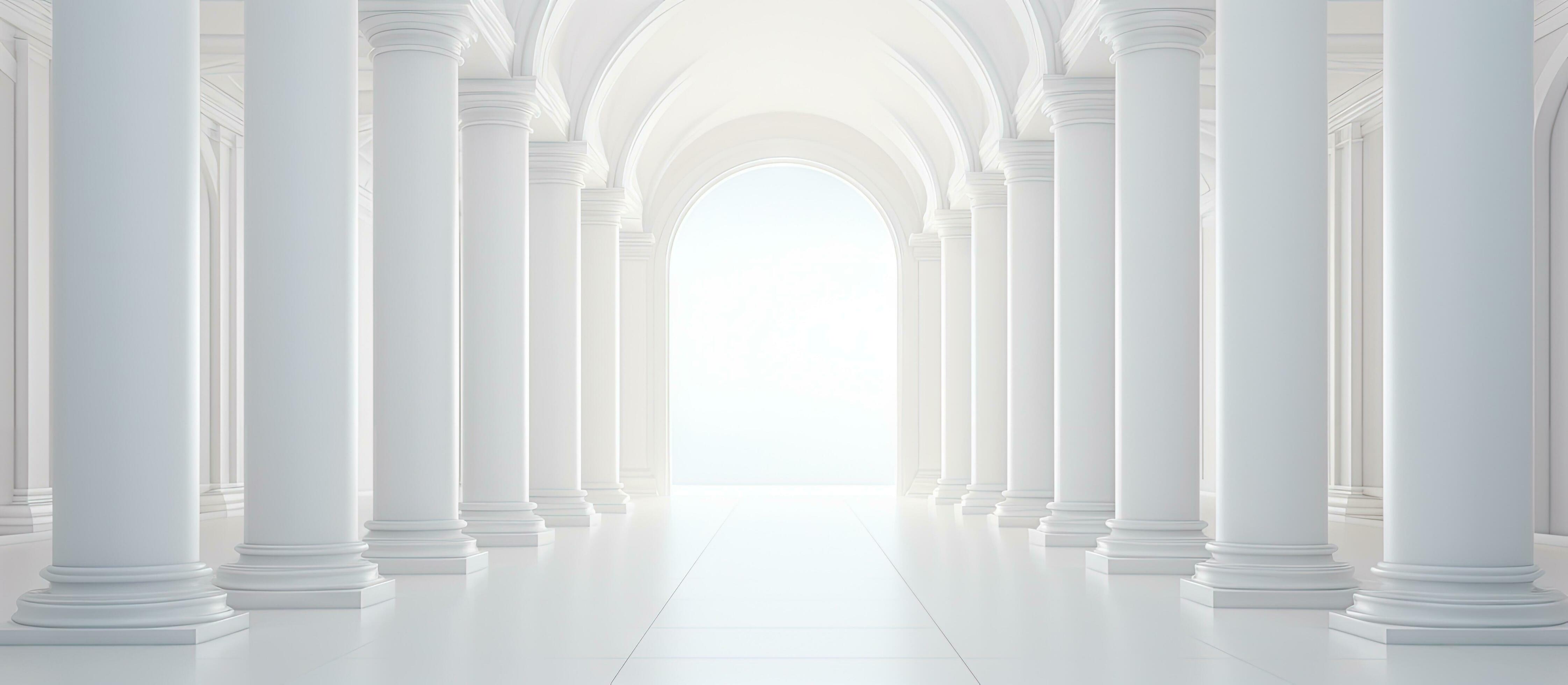 contemporary white architectural interior design 27940990 Stock Photo ...