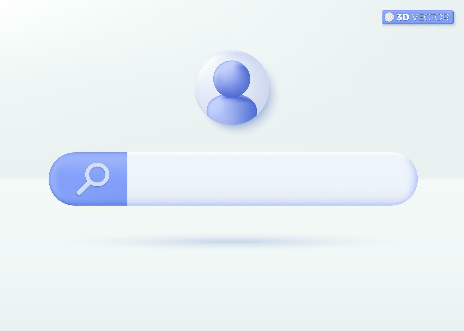 Search bar design icon symbols. Browser button for web, Navigation and ...