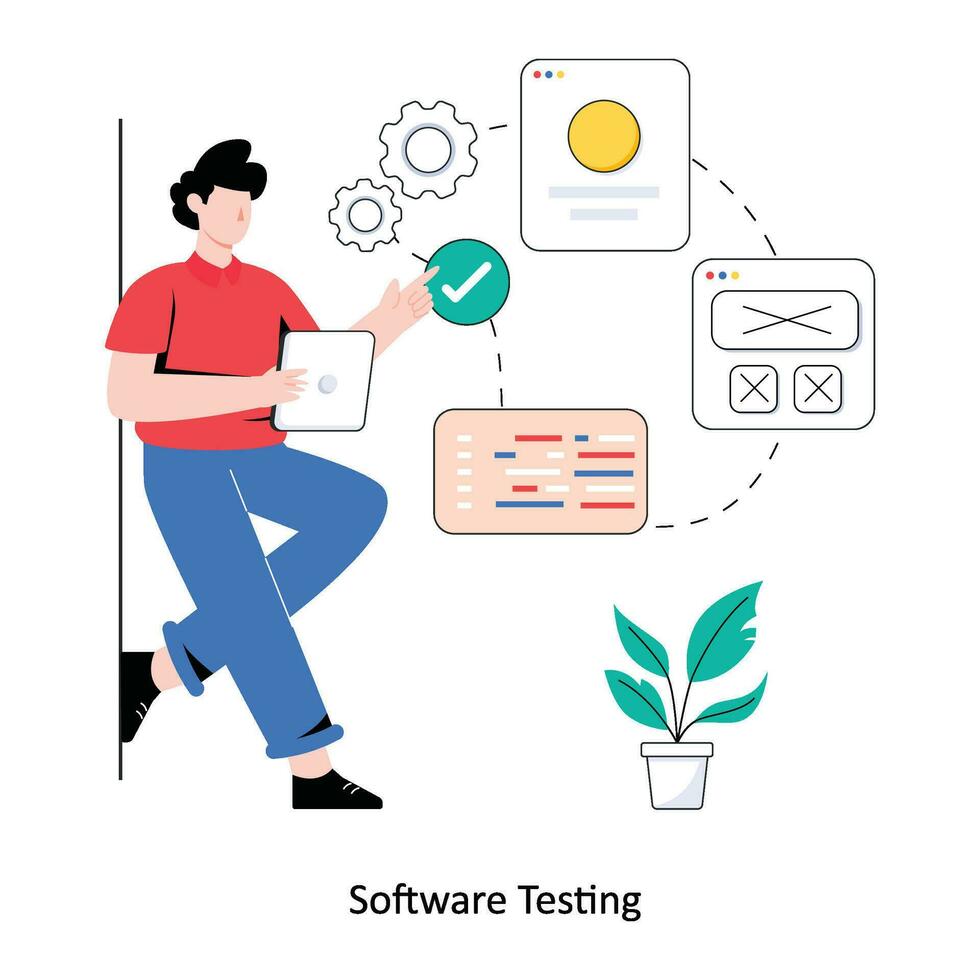 Software Testing Flat Style Design Vector illustration. Stock ... Software Testing Flat Style Design Vector illustration. Stock ...